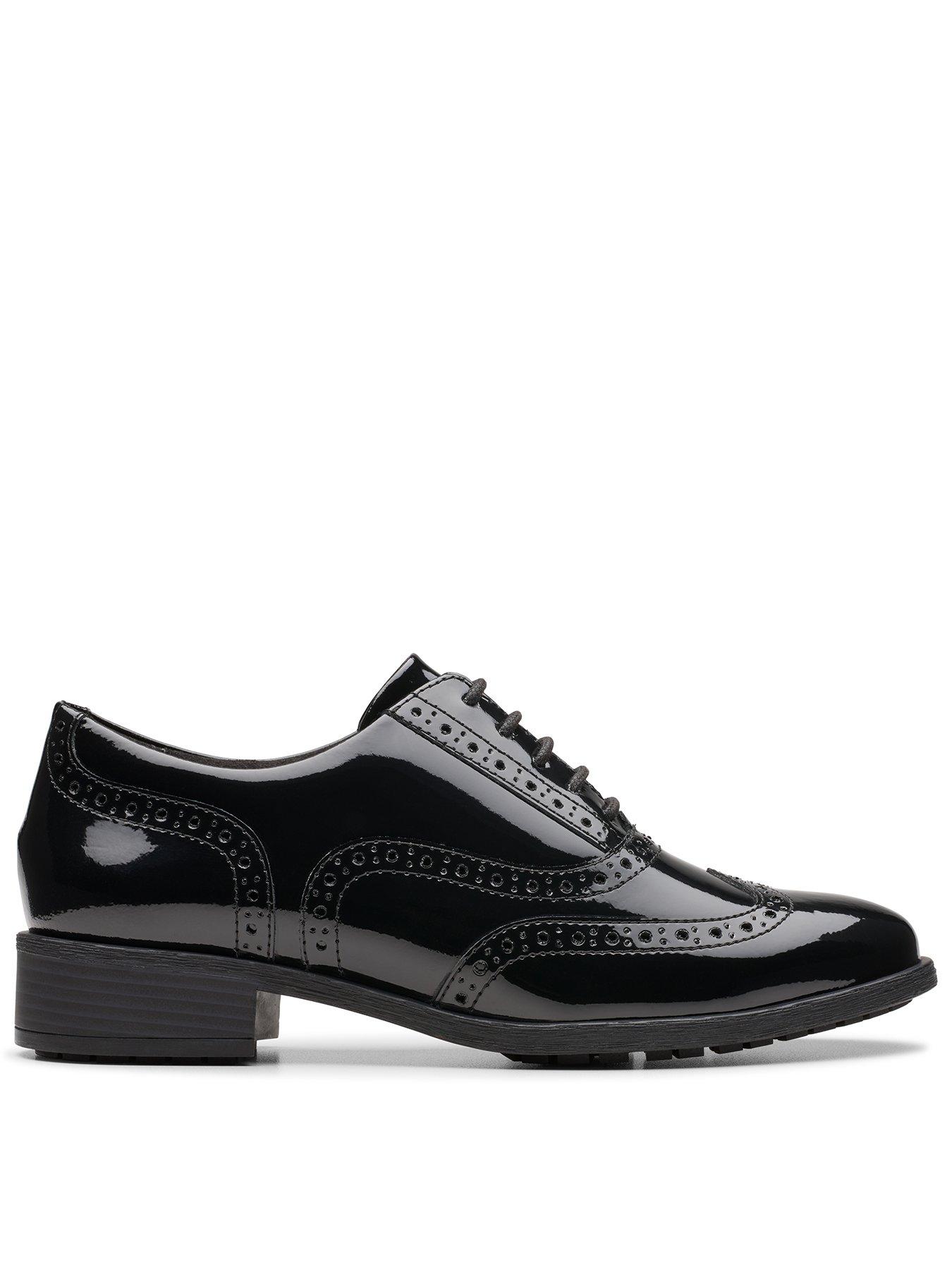 Clarks Havisham Oak Brogue - Black Pat | littlewoods.com