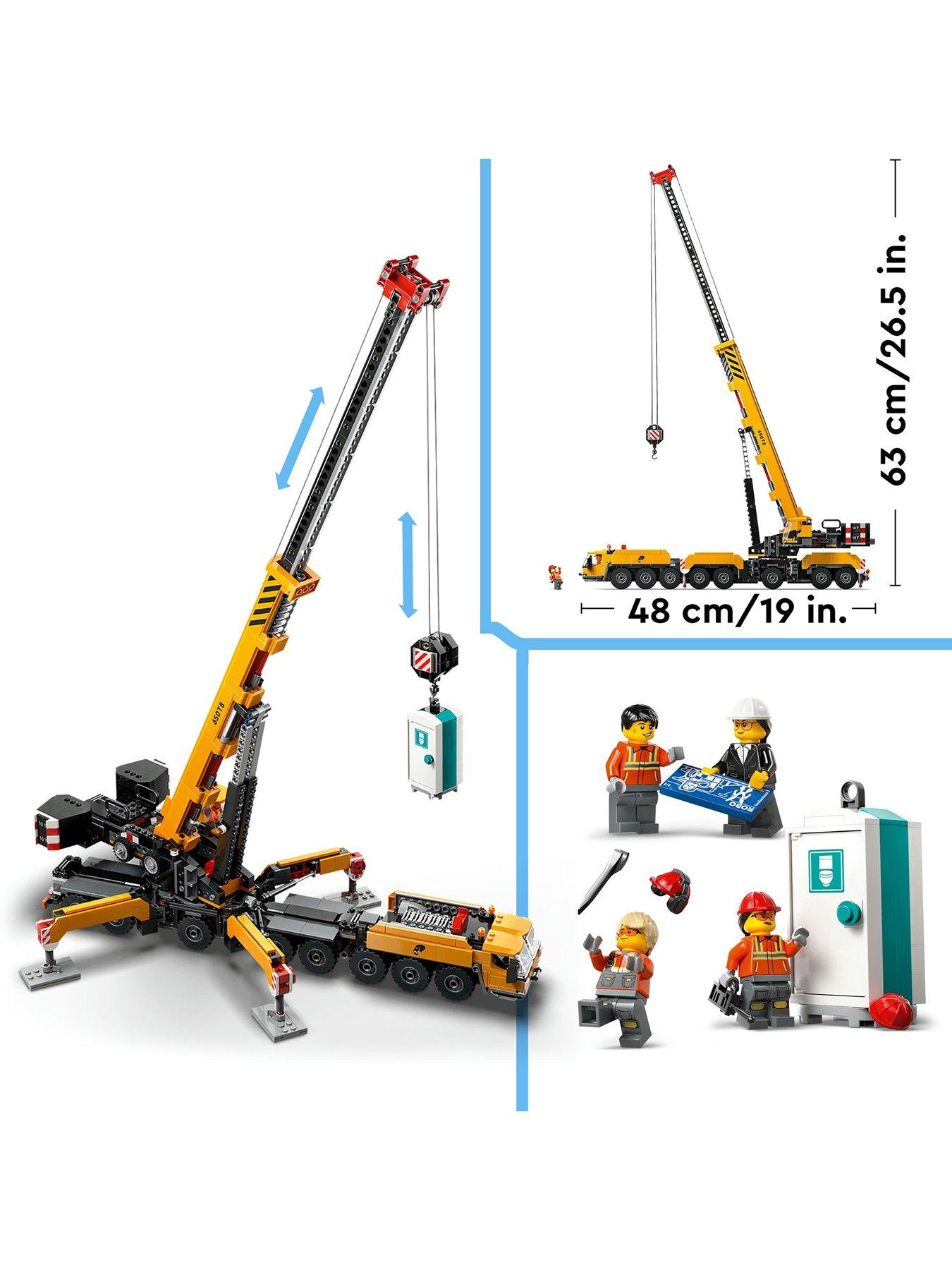 LEGO City Yellow Mobile Construction Crane Toy 60409 | Littlewoods