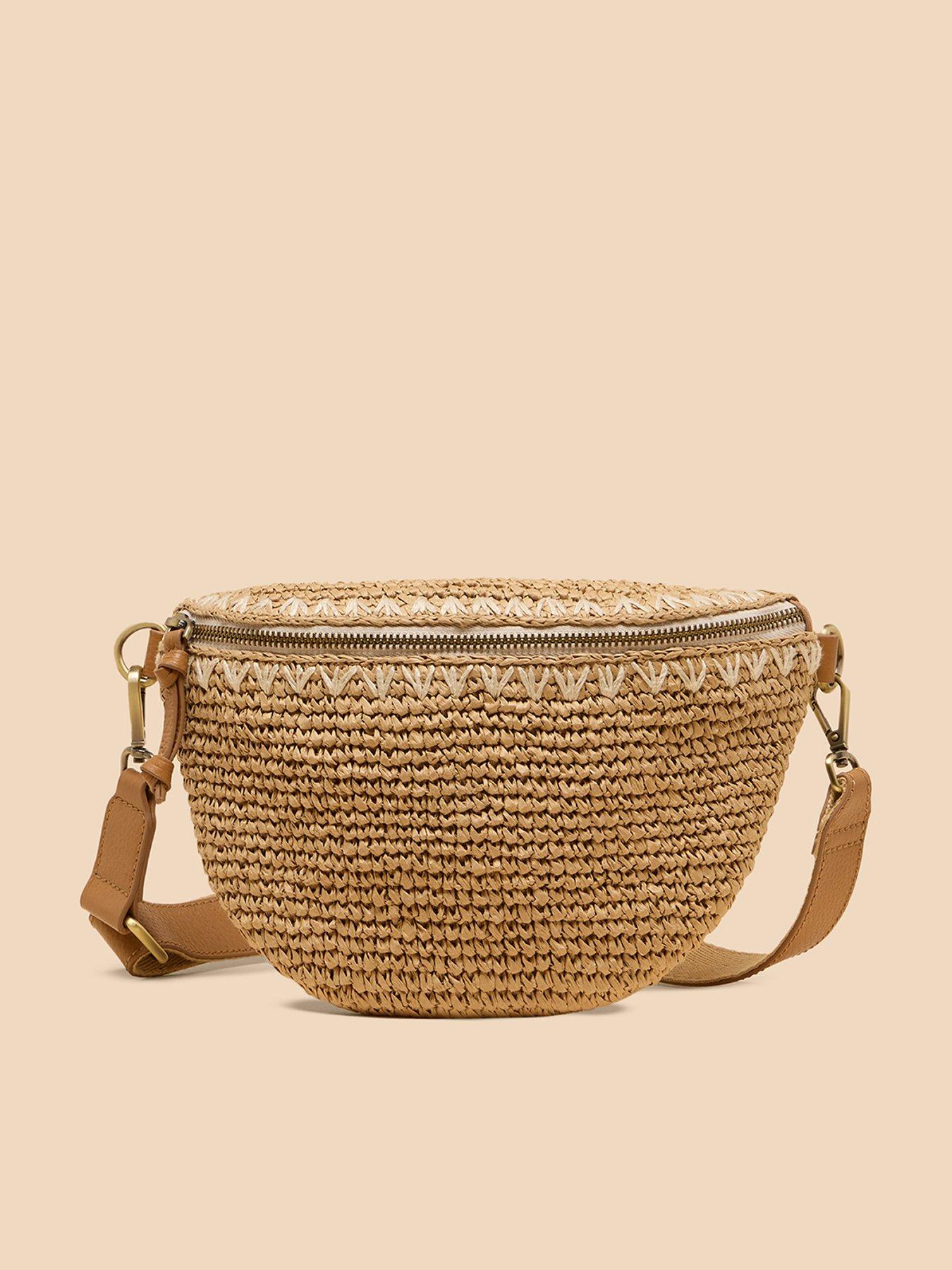 White Stuff Sebby Mini Raffia Sling Bag - Beige | littlewoods.com