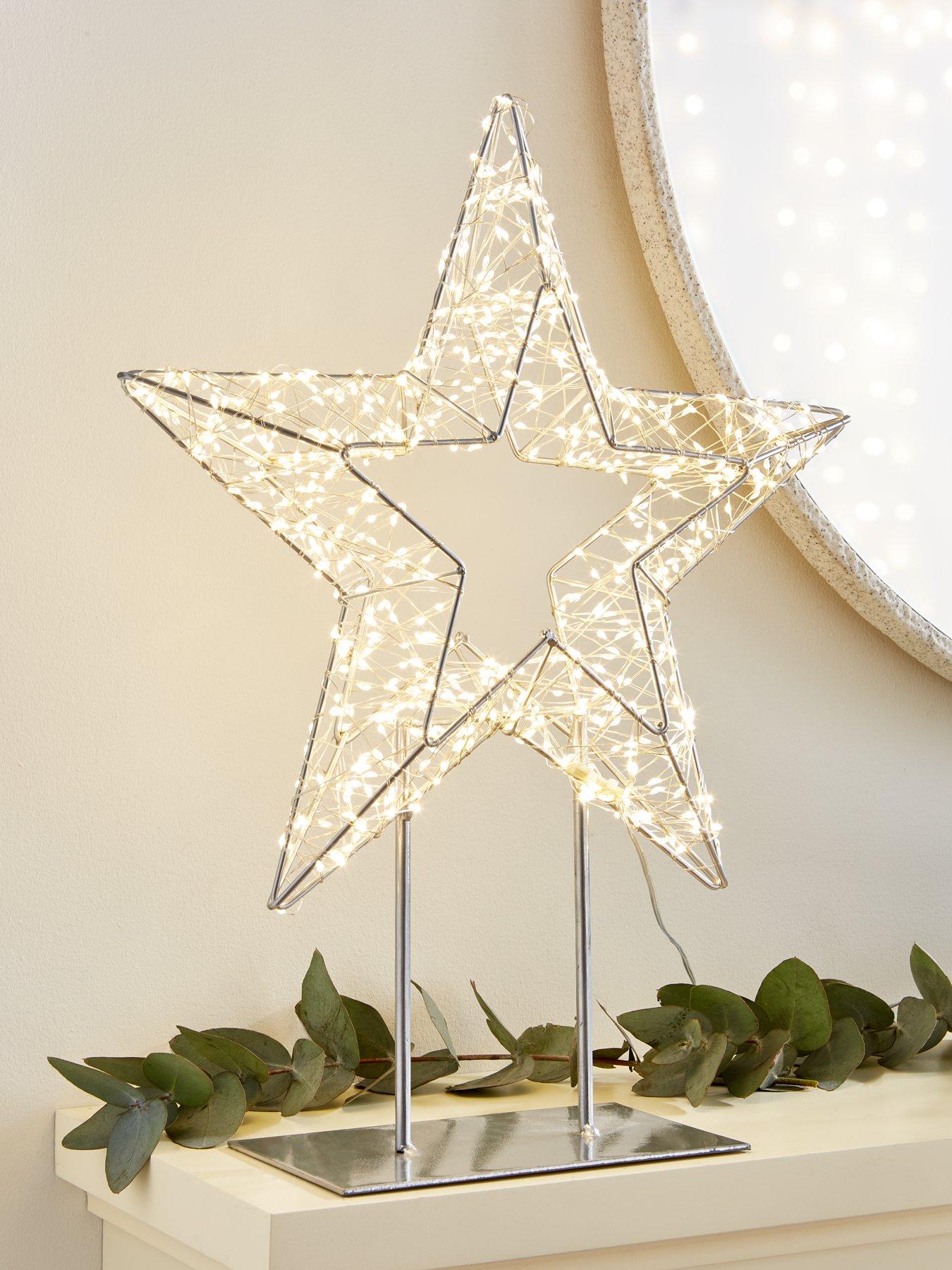 Festive 45 cm Star Room Light On Stand Christmas Decoration | Littlewoods