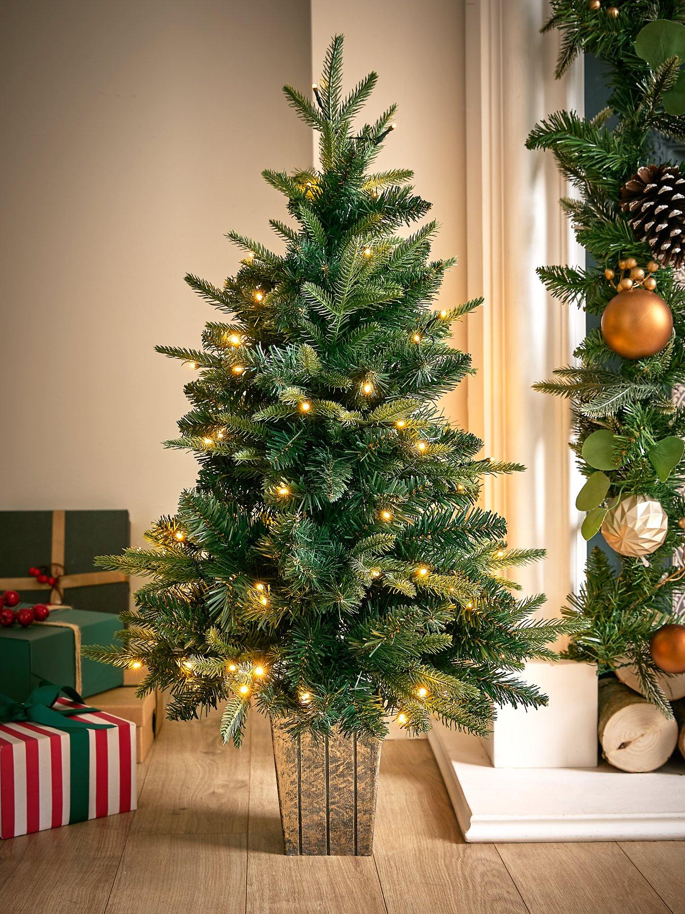 Festive 90Cm Lit Firefly Tree In Pot | Littlewoods