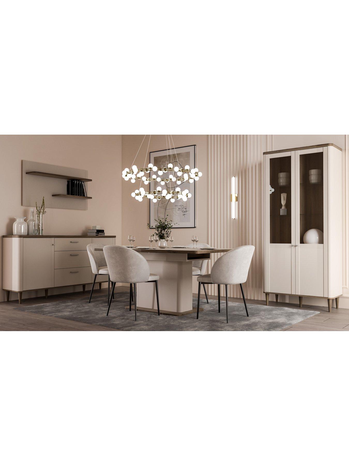 Lacetti 200 cm Extending Dining Table - Cream/Oak | Littlewoods