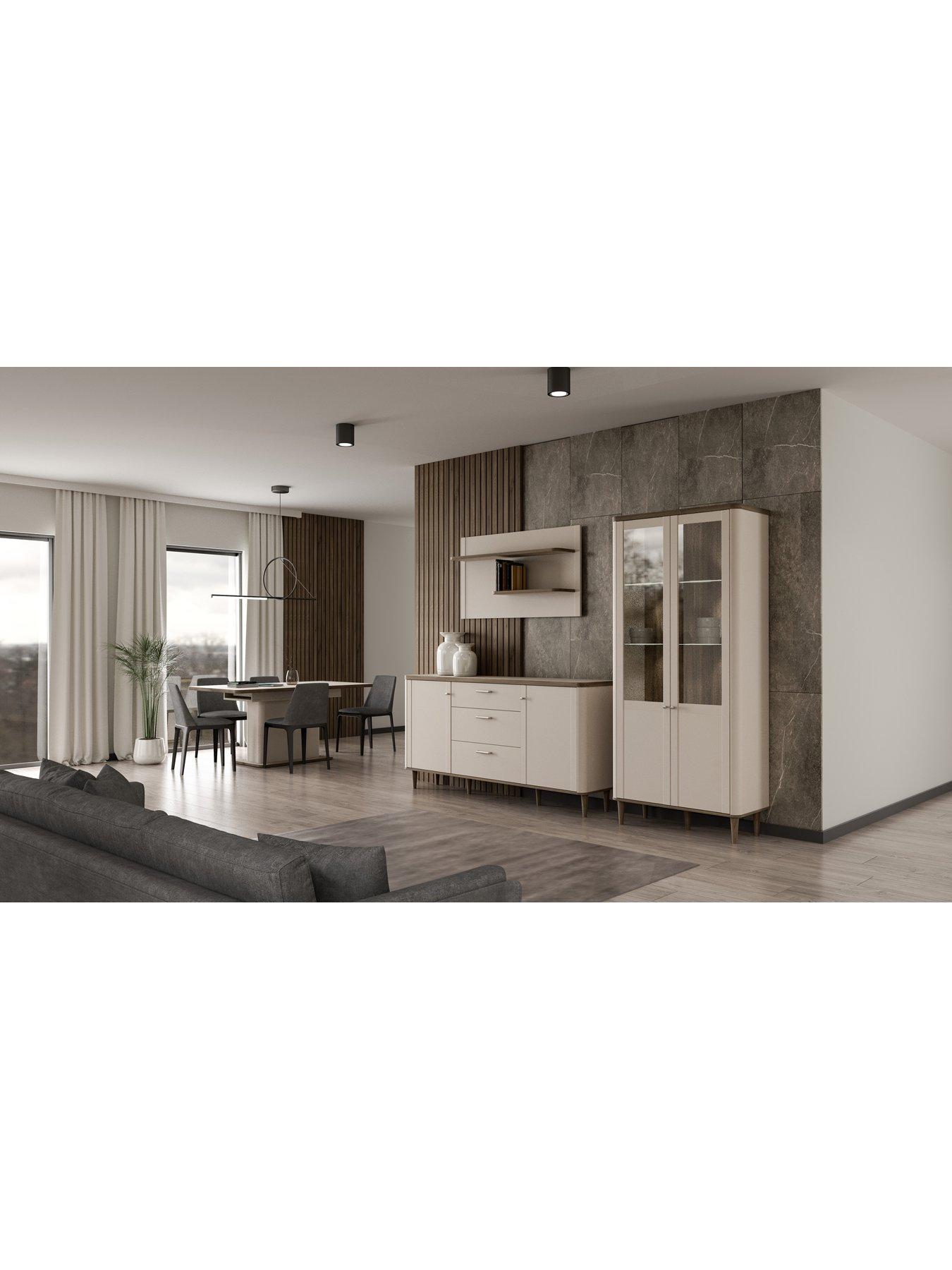 Lacetti 200 cm Extending Dining Table - Cream/Oak | Littlewoods