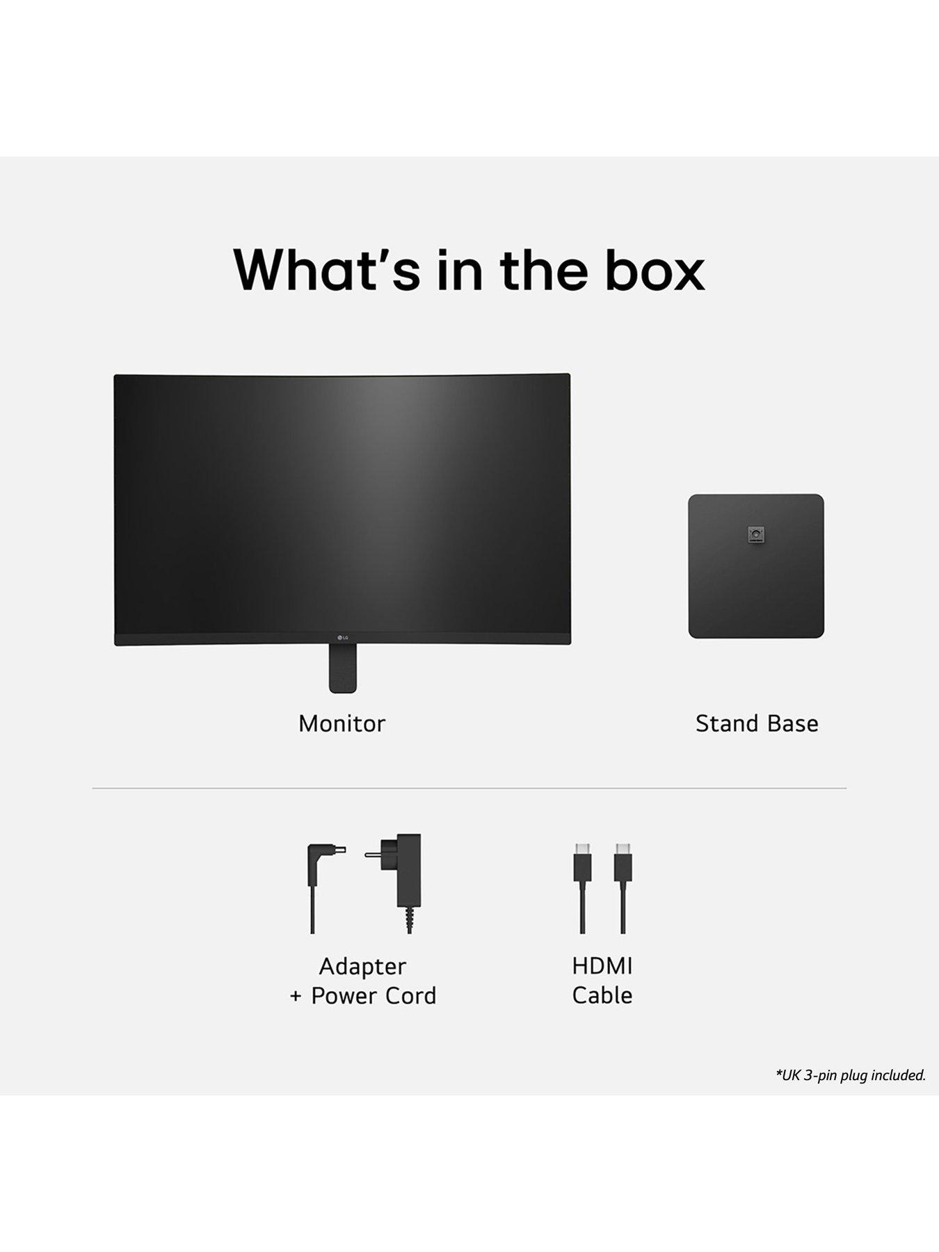 LG 32MR50C-B.AEKQ 32-inch VA Full HD 100Hz Tilt Adjustable Stand Curved ...