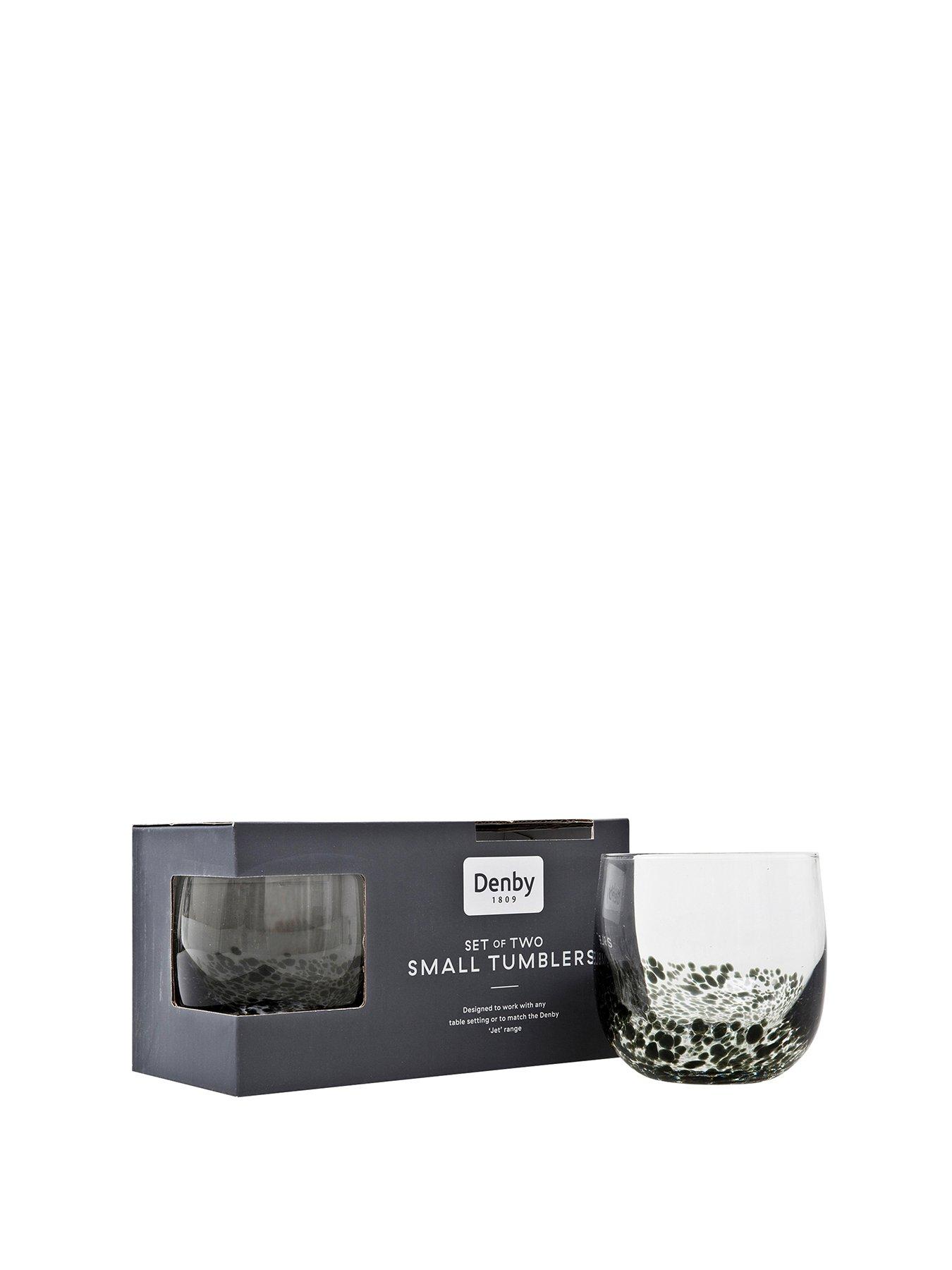 Denby Classic Set of 2 Small Tumbler Glasses in Black | littlewoods.com