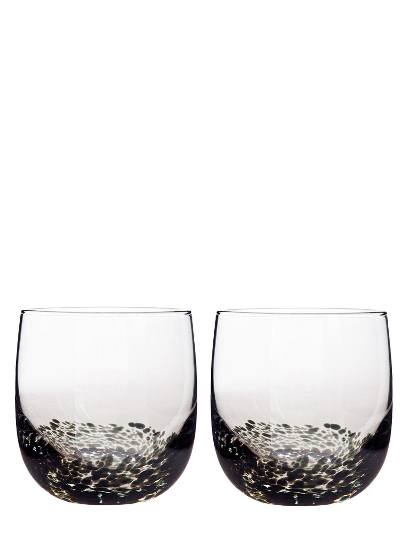 Denby Classic Set of 2 Small Tumbler Glasses in Black | littlewoods.com