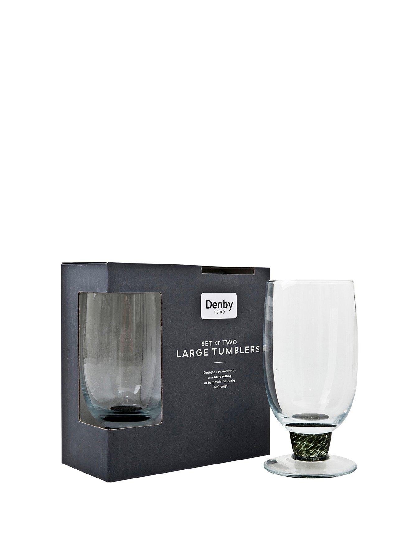 Denby Classic Black Large Tumblers Set Of 2 | littlewoods.com