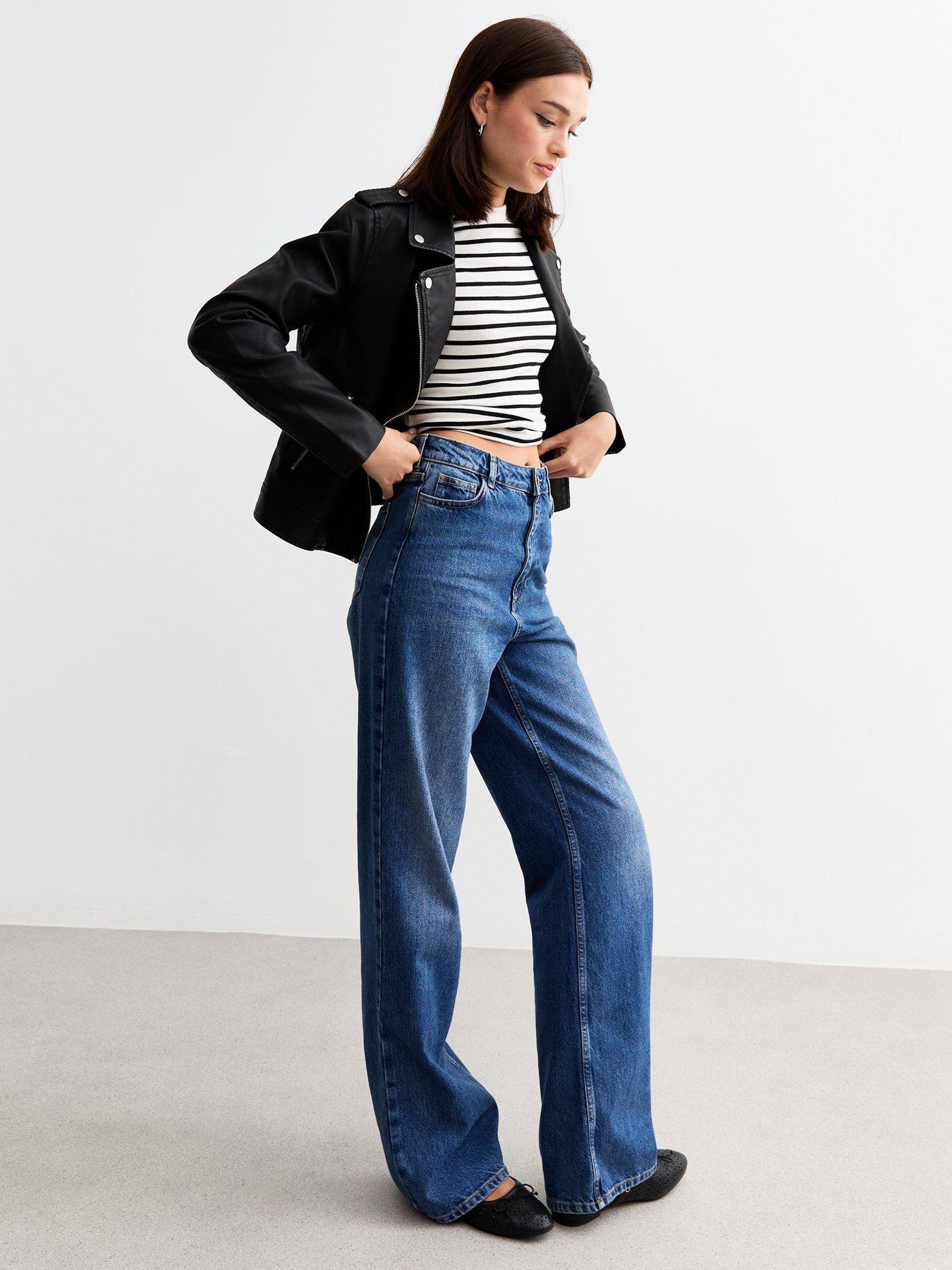 New Look Leather-Look Biker Jacket - Black | Littlewoods