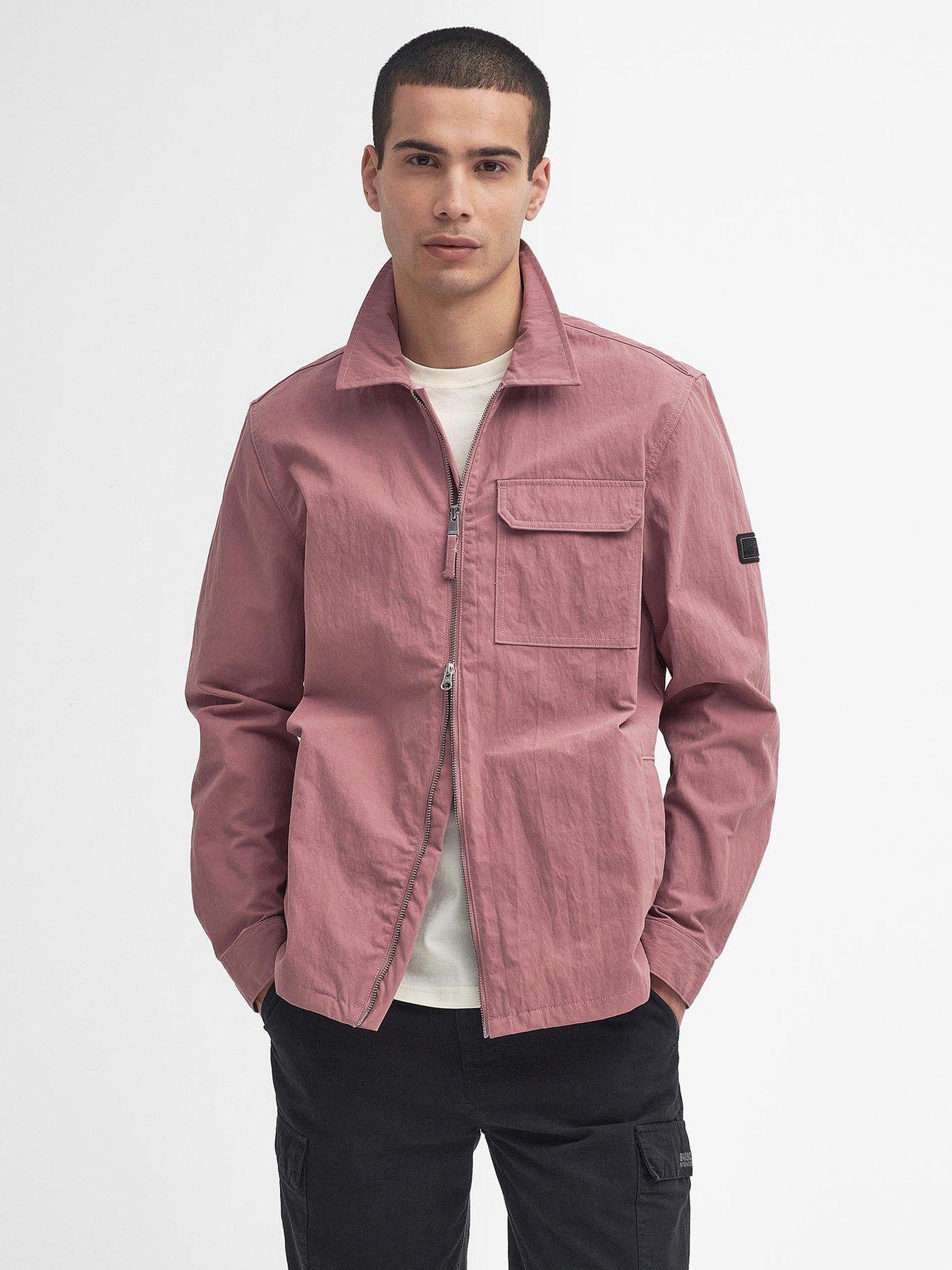 Barbour International Maze Peached Zip Overshirt - Pink | littlewoods.com