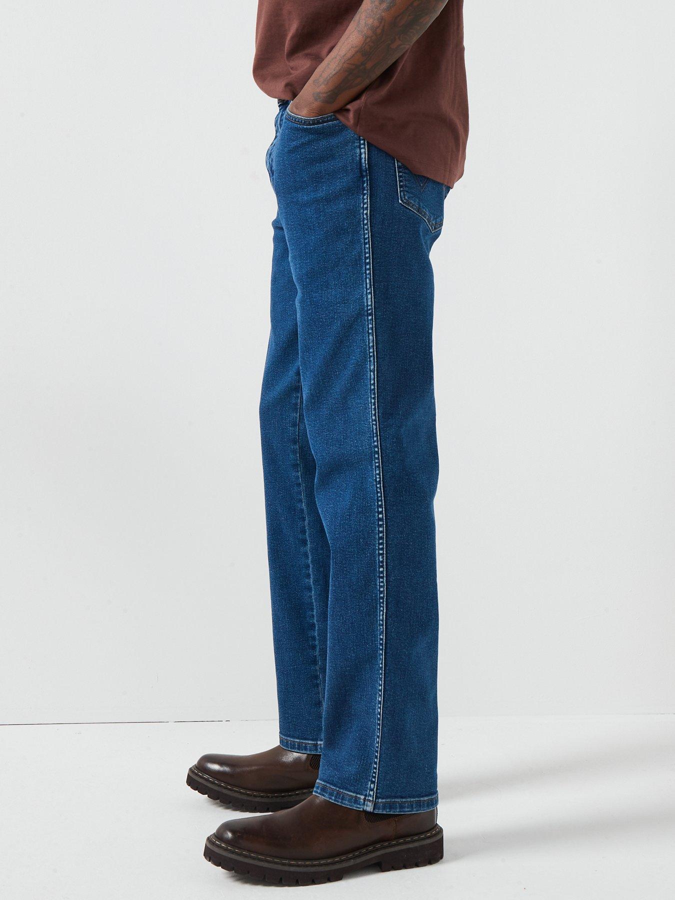 Wrangler Texas Straight Fit Jeans - Dark Blue | Littlewoods