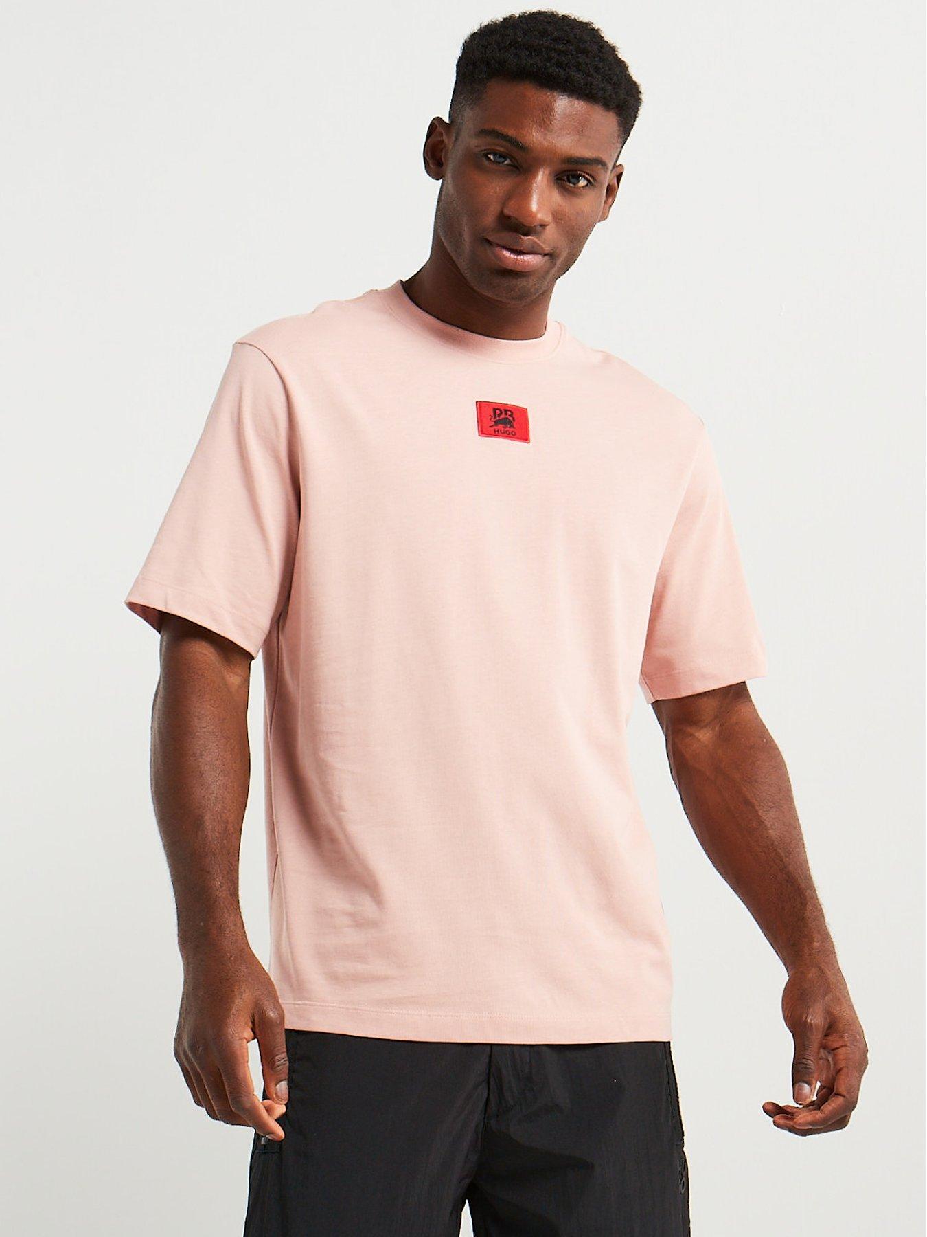 HUGO x RB Drambok Logo Relaxed Fit T-Shirt - Pink | Littlewoods