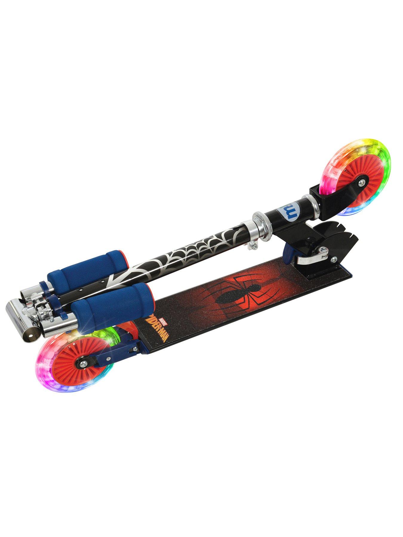 Spiderman Folding Inline Scooter with LED Wheels | Littlewoods