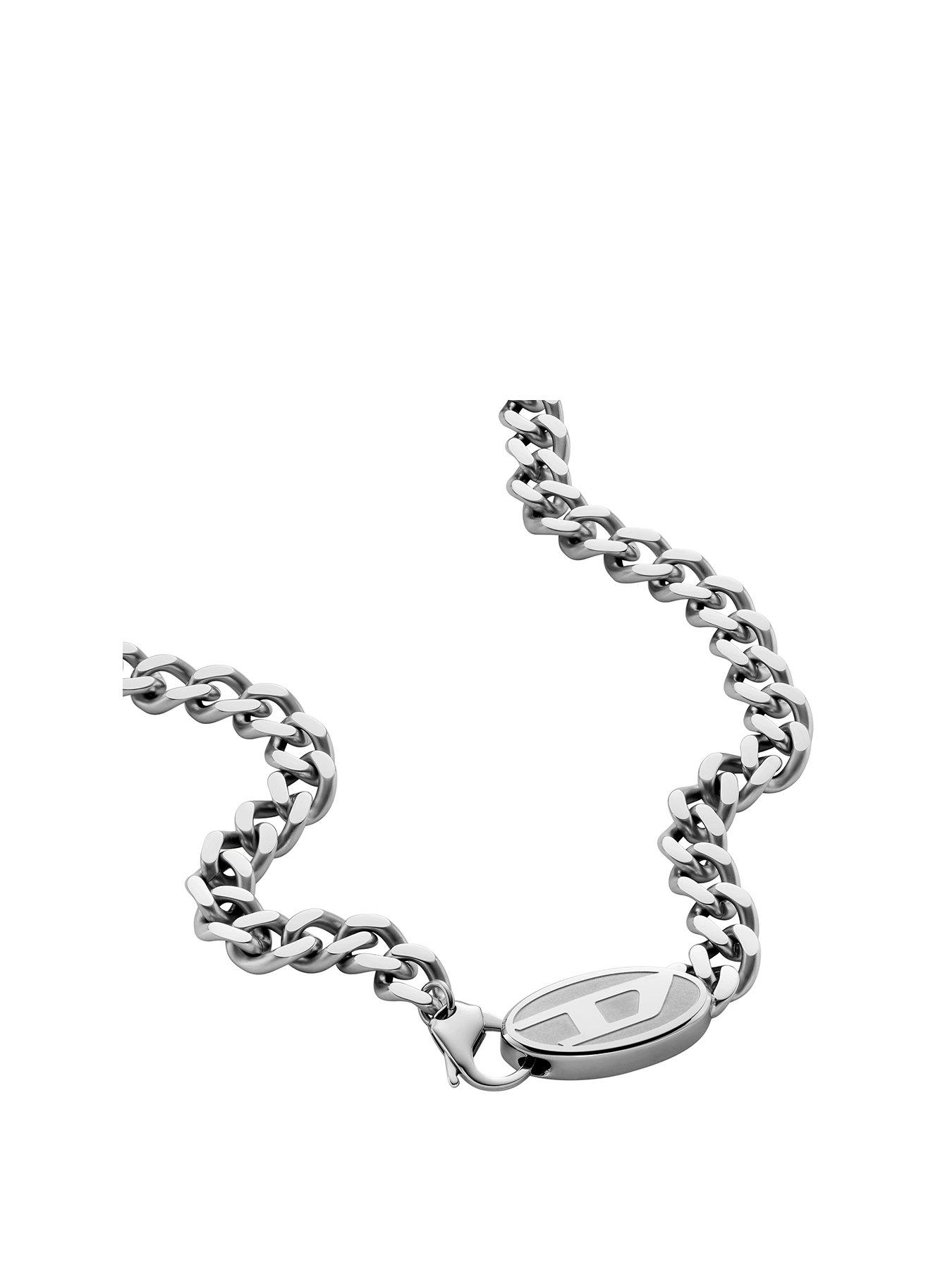 Diesel Stainless Steel Chain Necklace | Littlewoods