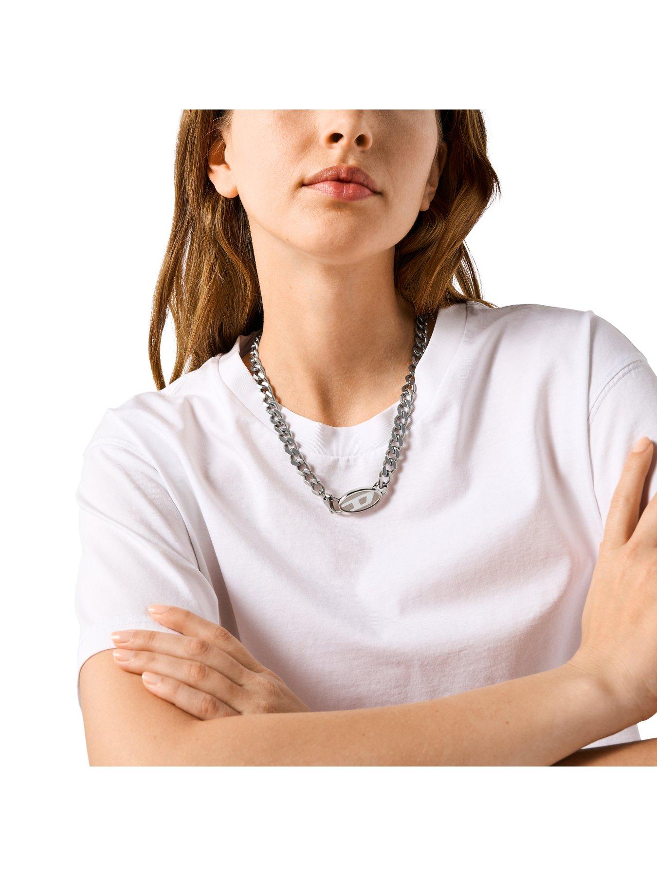 Diesel Stainless Steel Chain Necklace | Littlewoods