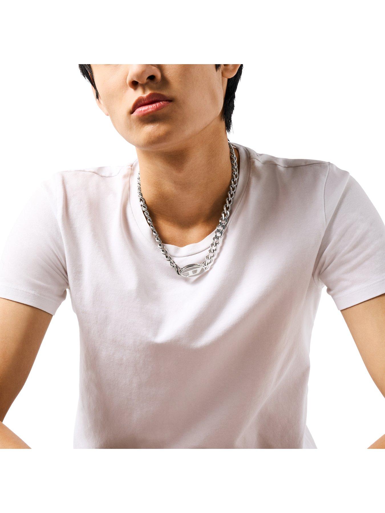Diesel Stainless Steel Chain Necklace | Littlewoods