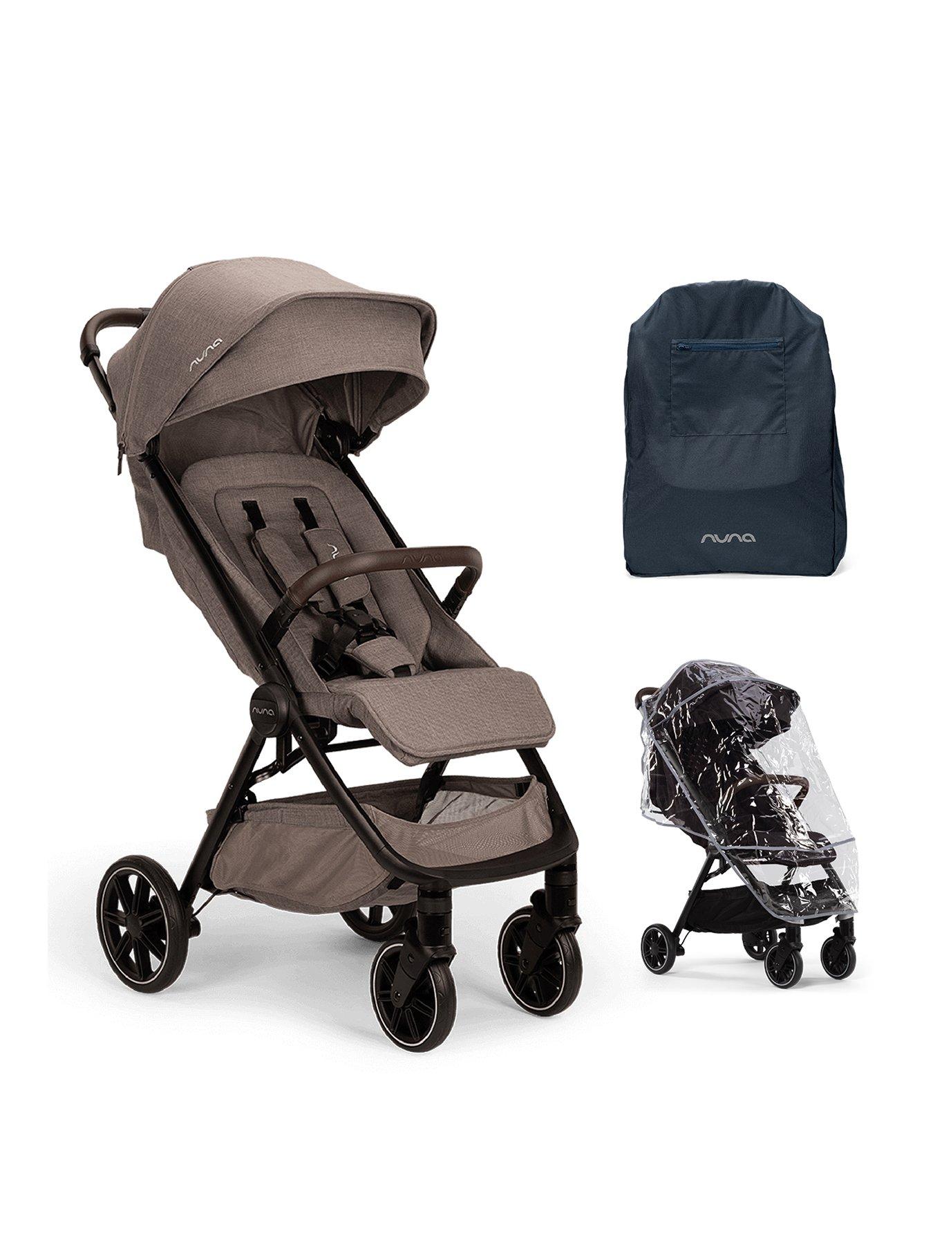 Nuna TRVL lx Compact Stroller with Rain Cover and Carry Bag - Cedar ...