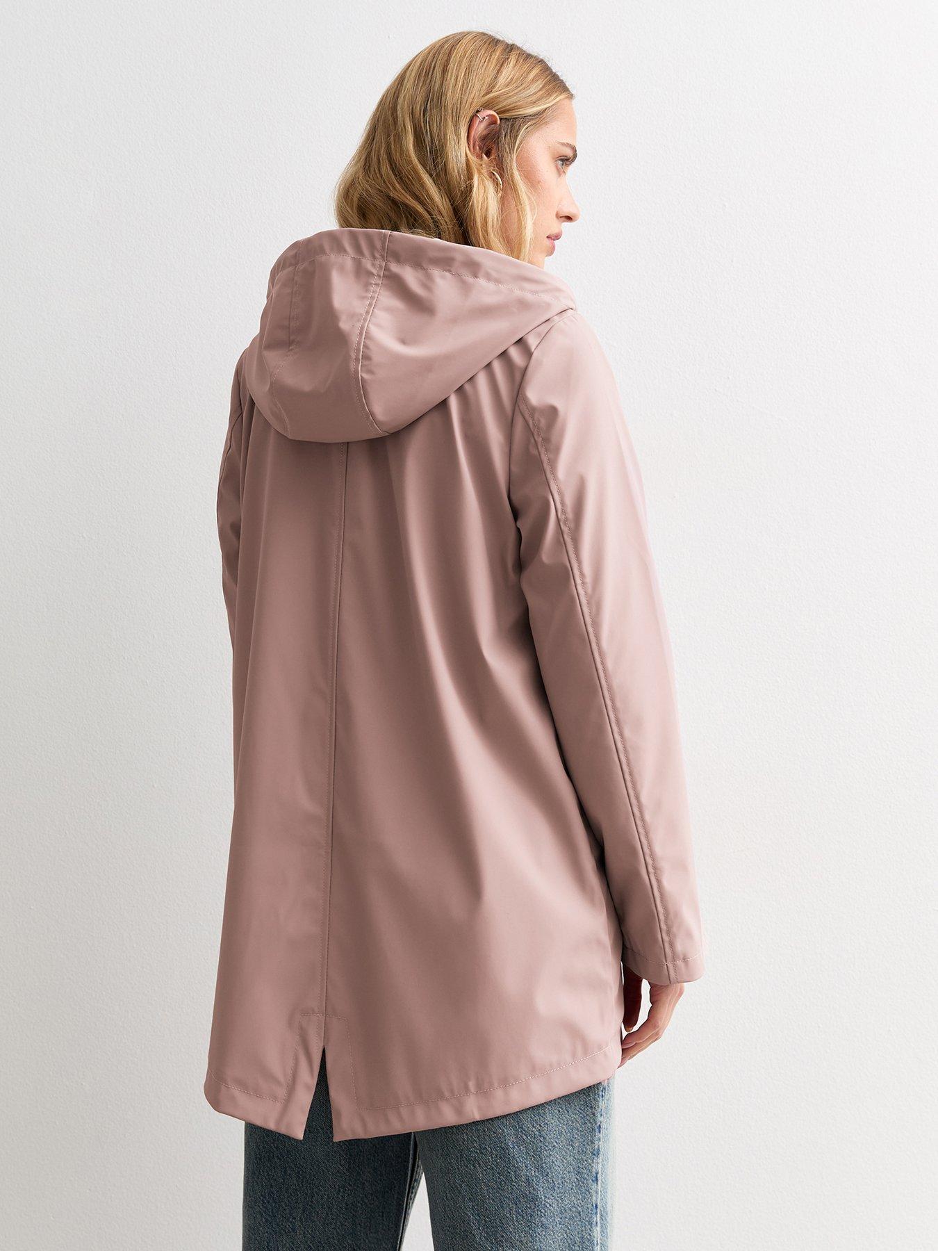 New Look Pink Unlined Hooded Raincoat | littlewoods.com