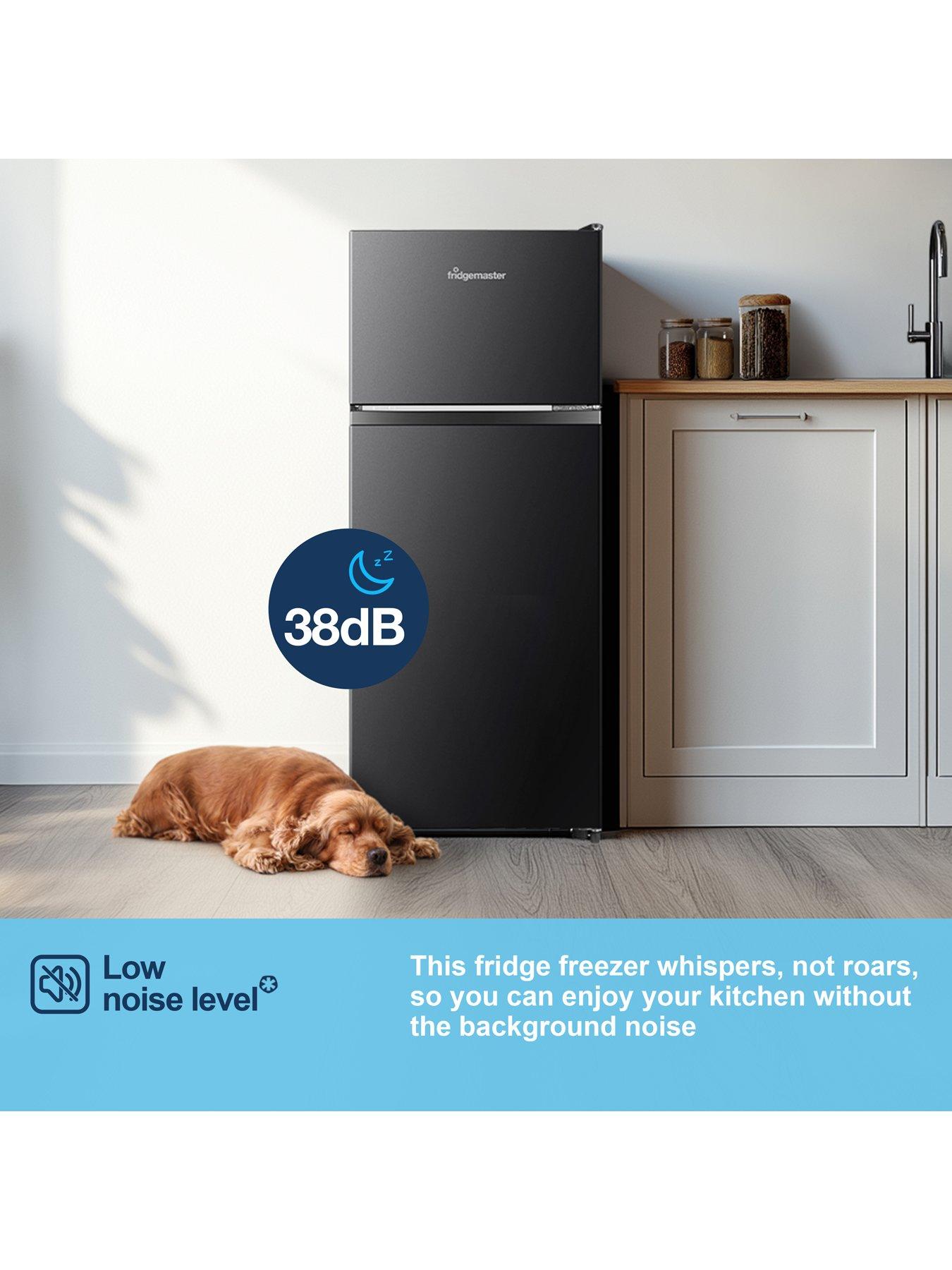 Fridgemaster MTM48120EB 48cm Wide, 117cm Tall Fridge Freeze - Black ...
