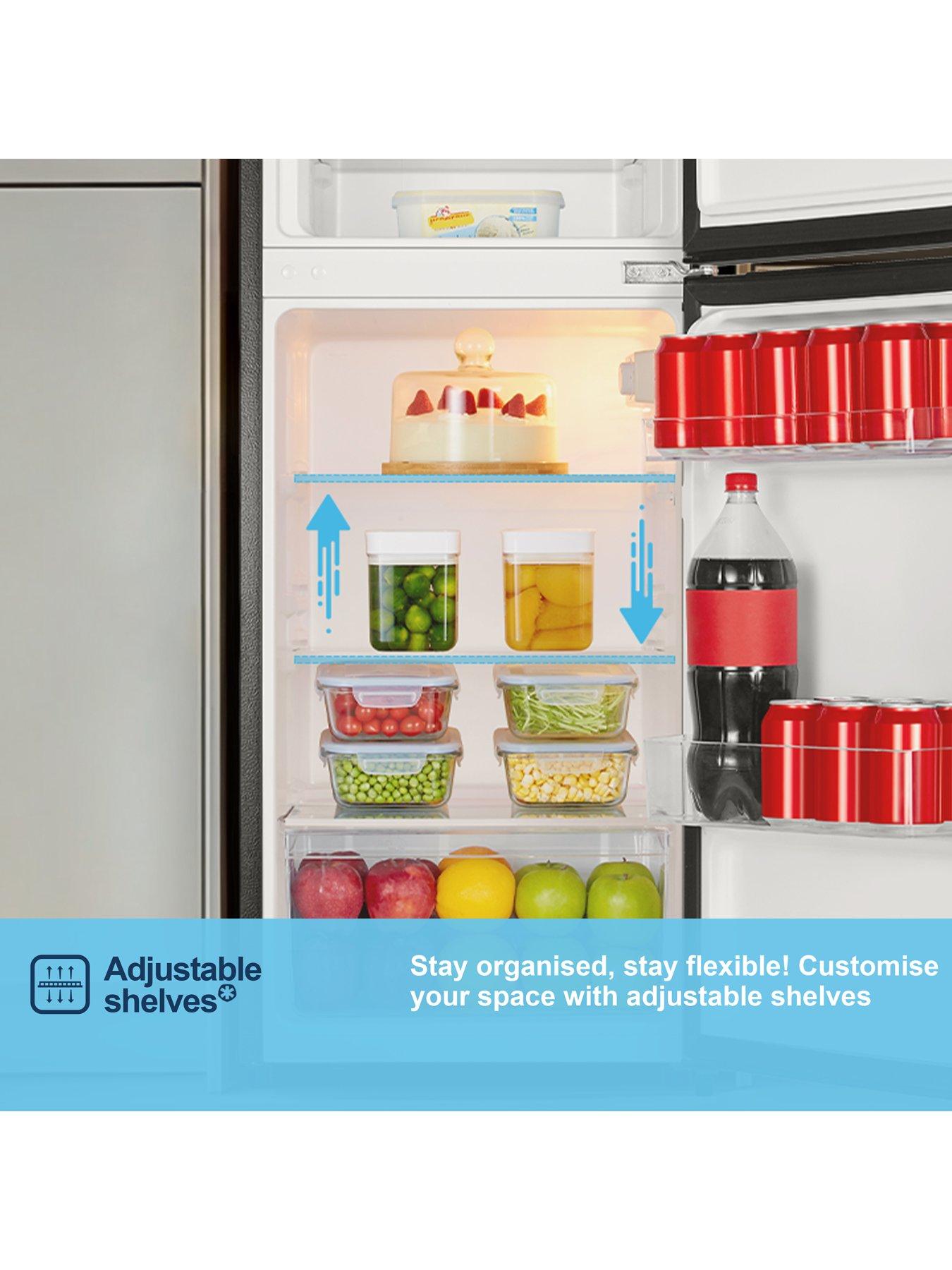 Fridgemaster MTM48120EB 48cm Wide, 117cm Tall Fridge Freeze - Black ...
