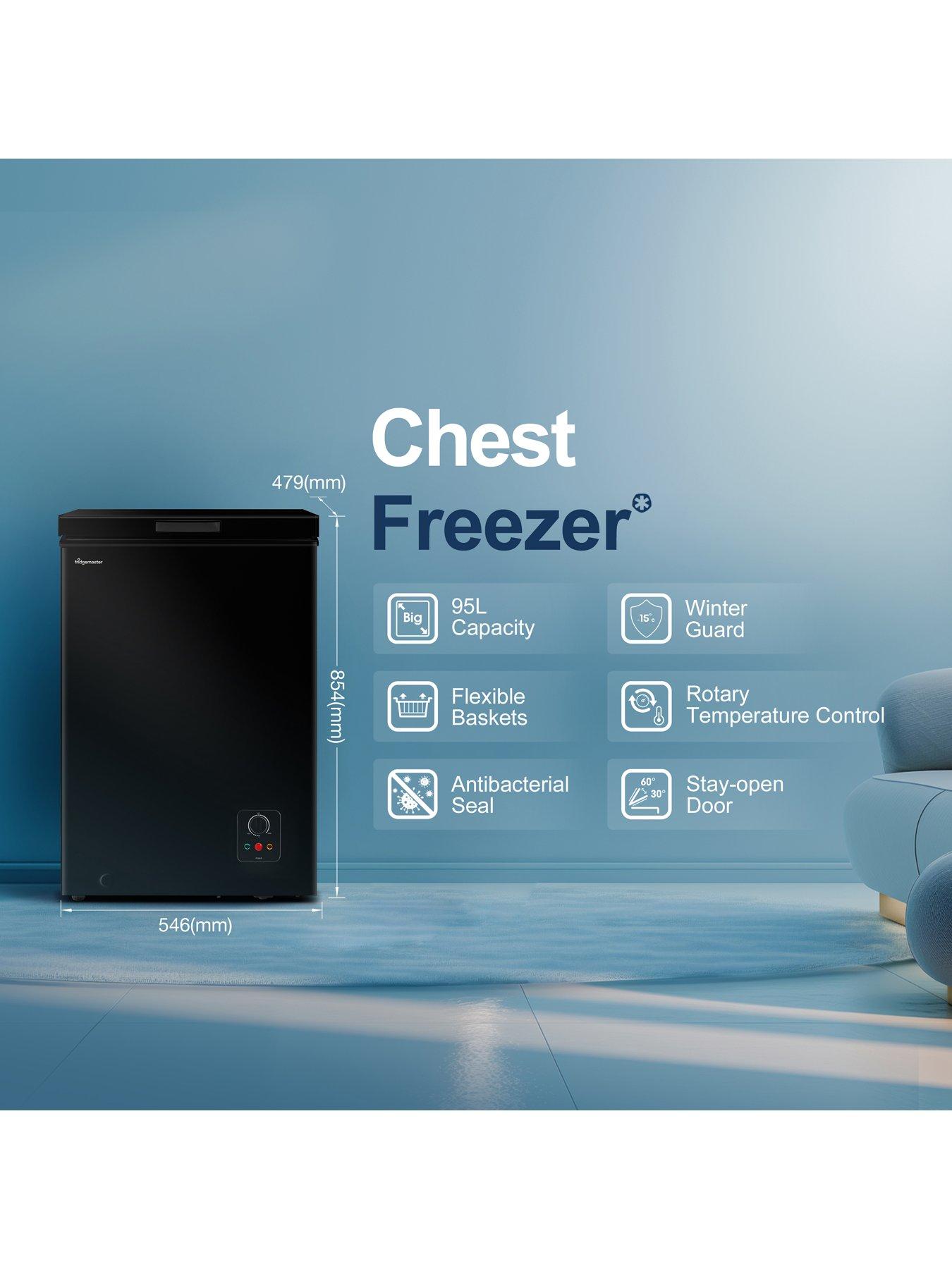 Fridgemaster MCF96EB 95L Chest Freezer - Black | Littlewoods