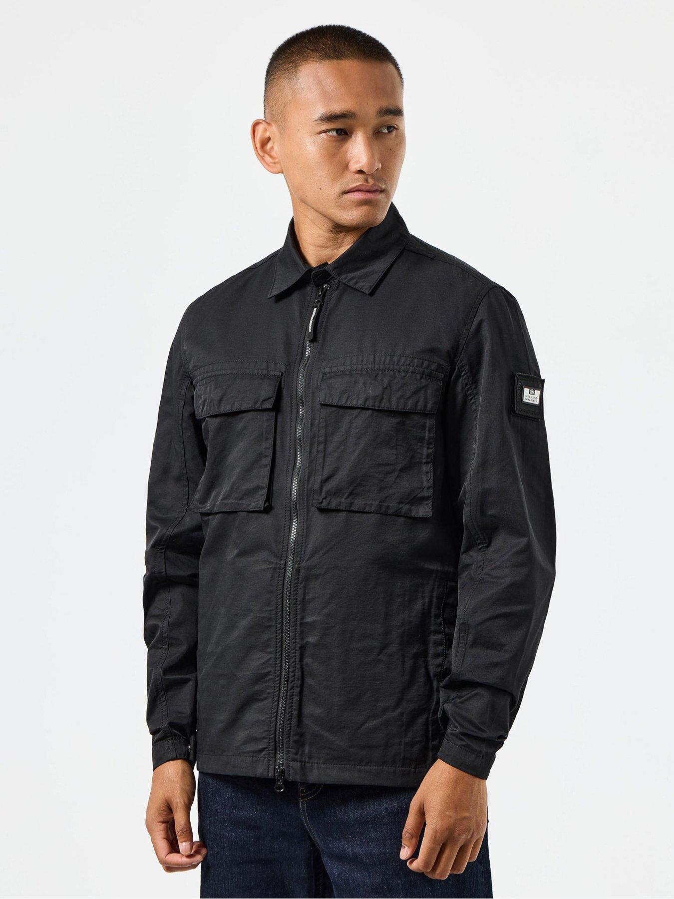 Weekend Offender Formella Pocket Zip Overshirt - Black | Littlewoods