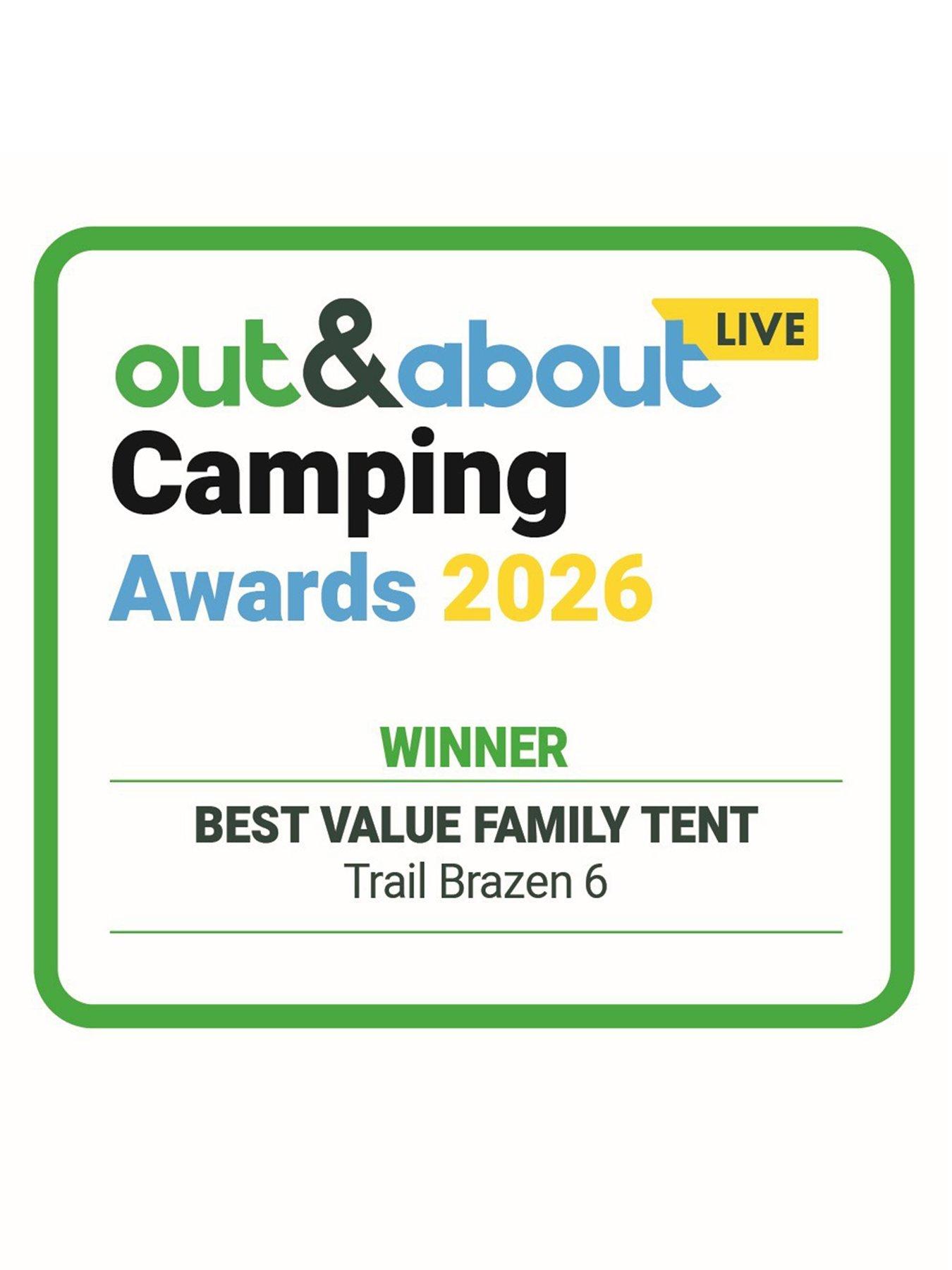 Trail Brazen 4 Man Inflatable Tent with Pump | Littlewoods