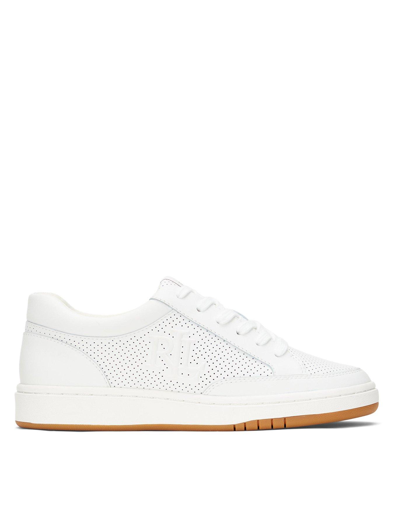 Lauren by Ralph Lauren Hailey Low Top Trainer - White | littlewoods.com