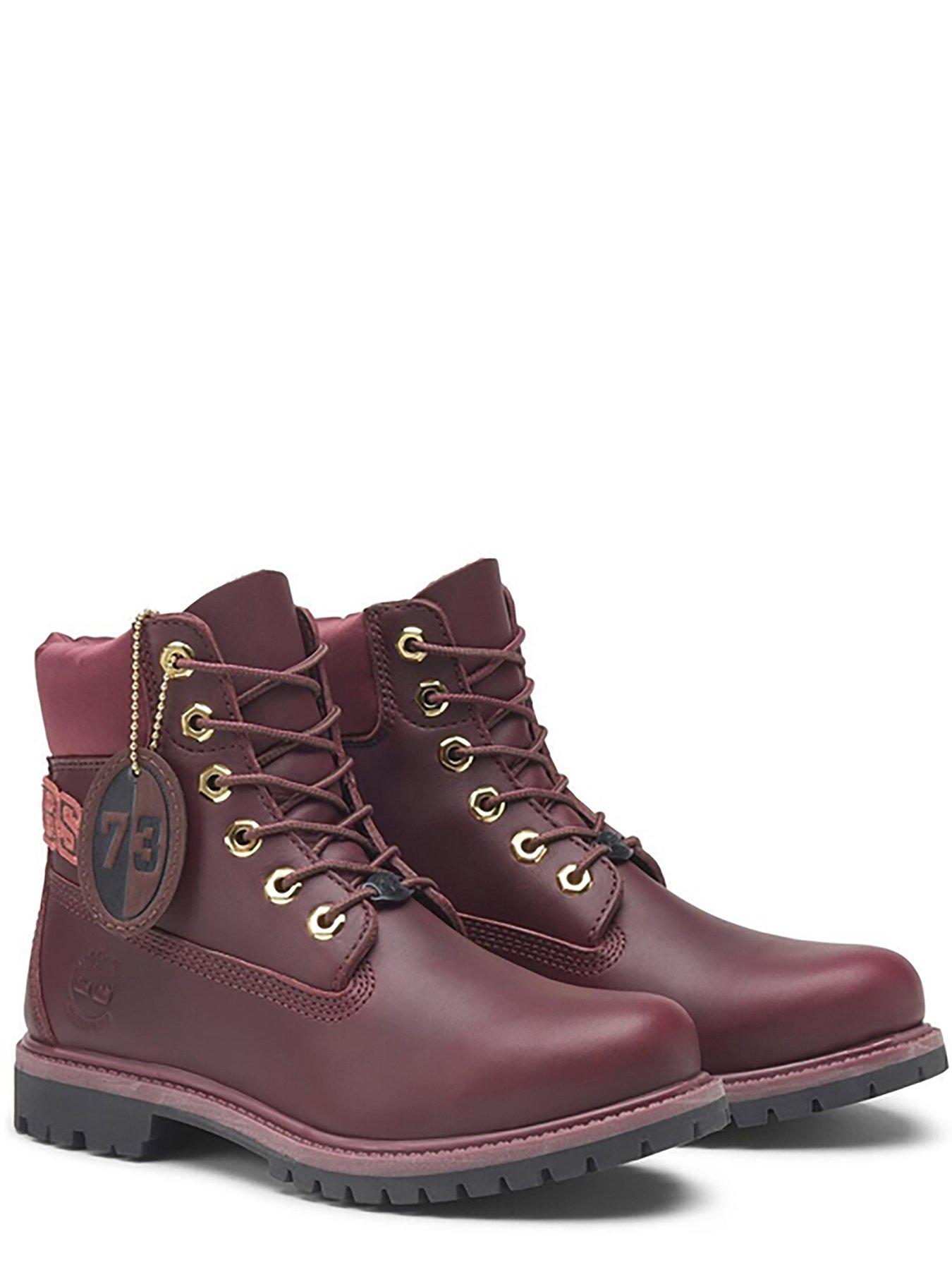 Timberland 6 Inch Premium Boot - Dark Red | Littlewoods
