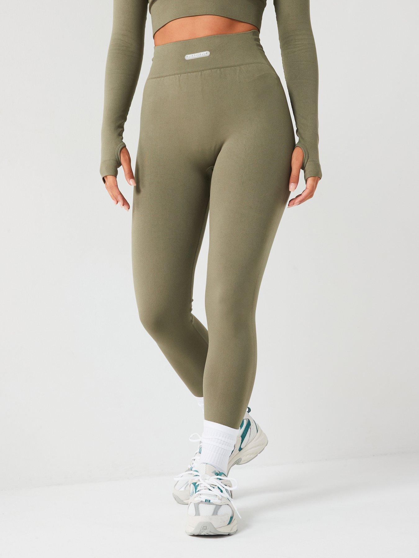 Peach Fit Womens Nina Seamless Legging - Khaki | littlewoods.com