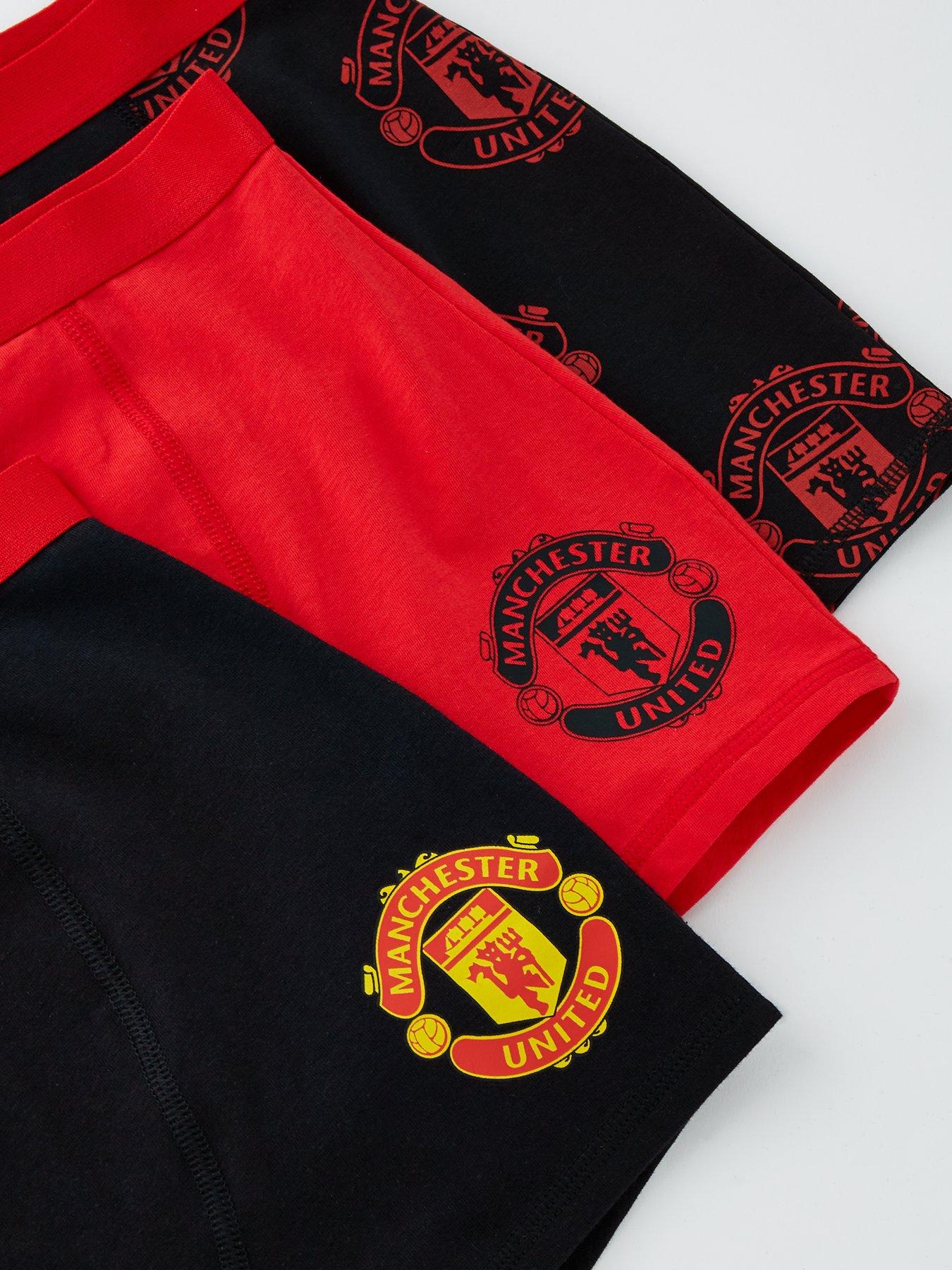 Manchester United Manchester United Football 3 Pack Boxer Trunks ...
