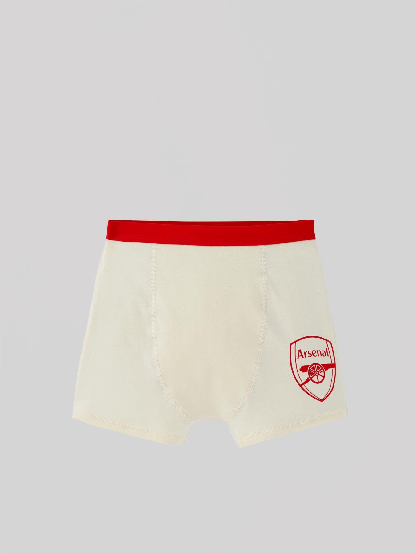 Arsenal Football 3 Pack Boxer Trunks - Red | Littlewoods
