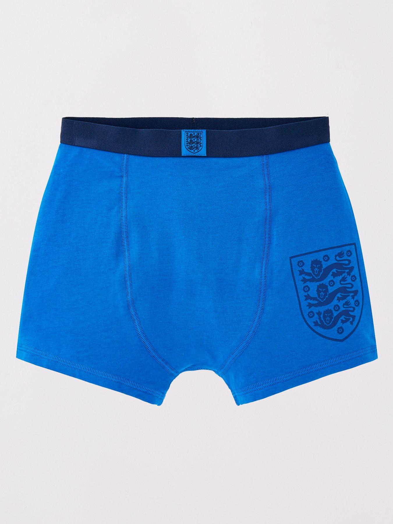 England Football 3 Pack Boxer Trunks - Blue | Littlewoods