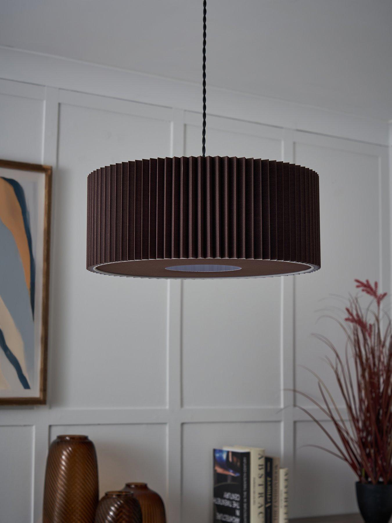The Very Collection Large Knife Pleat Easy-Fit Light Shade with ...