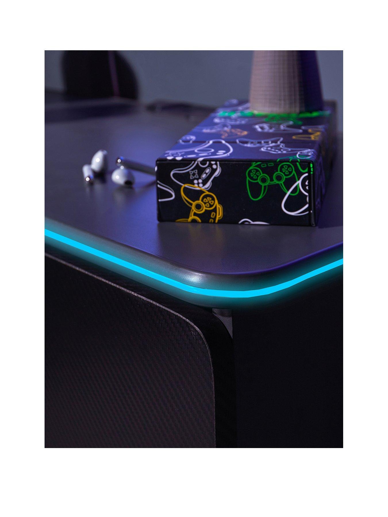 X Rocker Carbon-tek Chest of Drawers with Neo Fibre LED Lighting ...