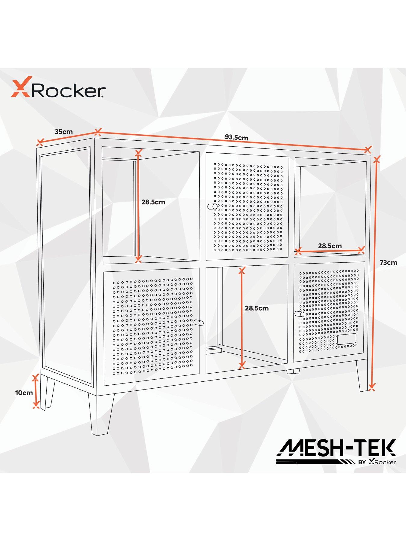 X Rocker Mesh-tek Wide 6 Cube Storage and Display Unit | Littlewoods