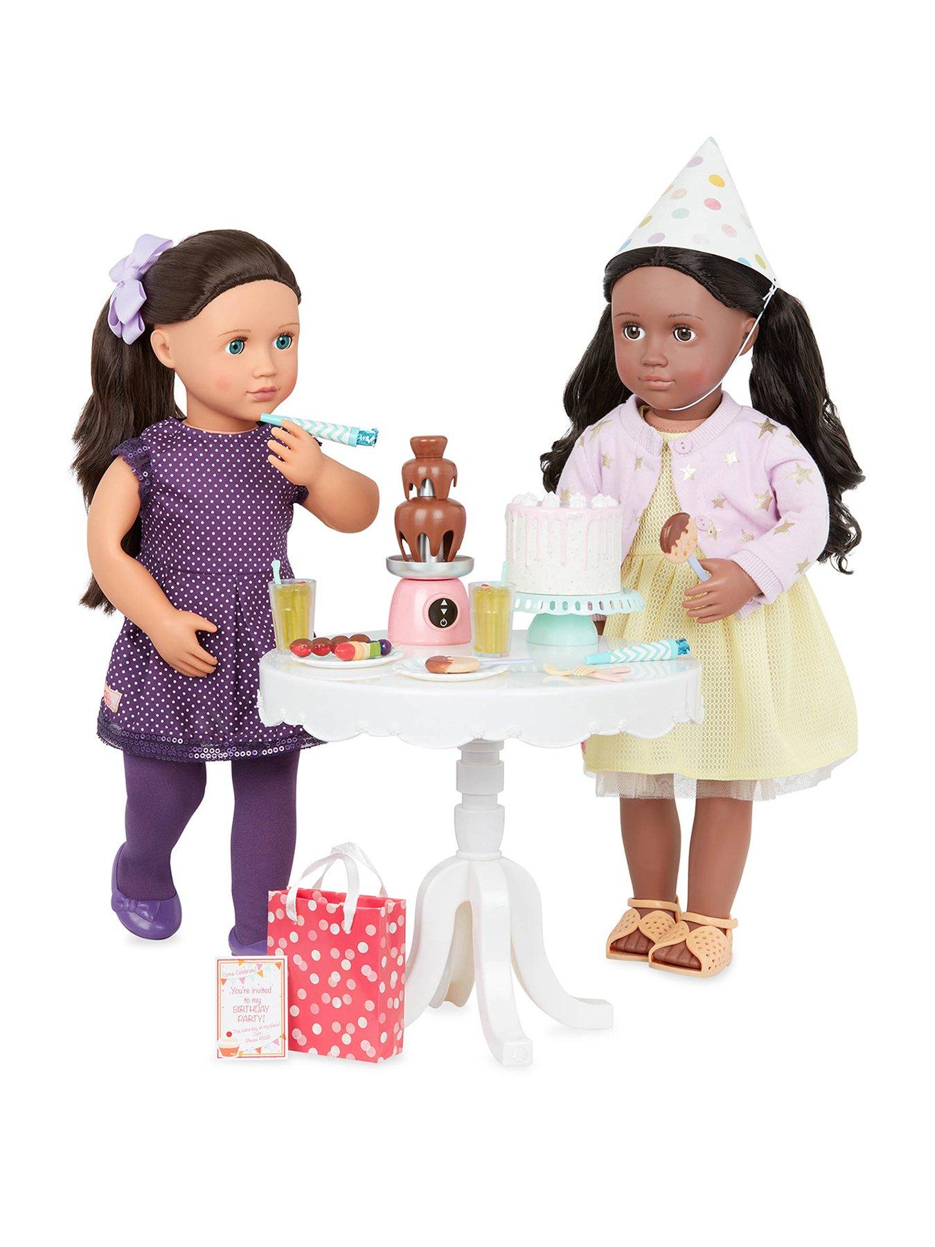 Our Generation Party Time | 46cm Doll Birthday Table Set | Littlewoods
