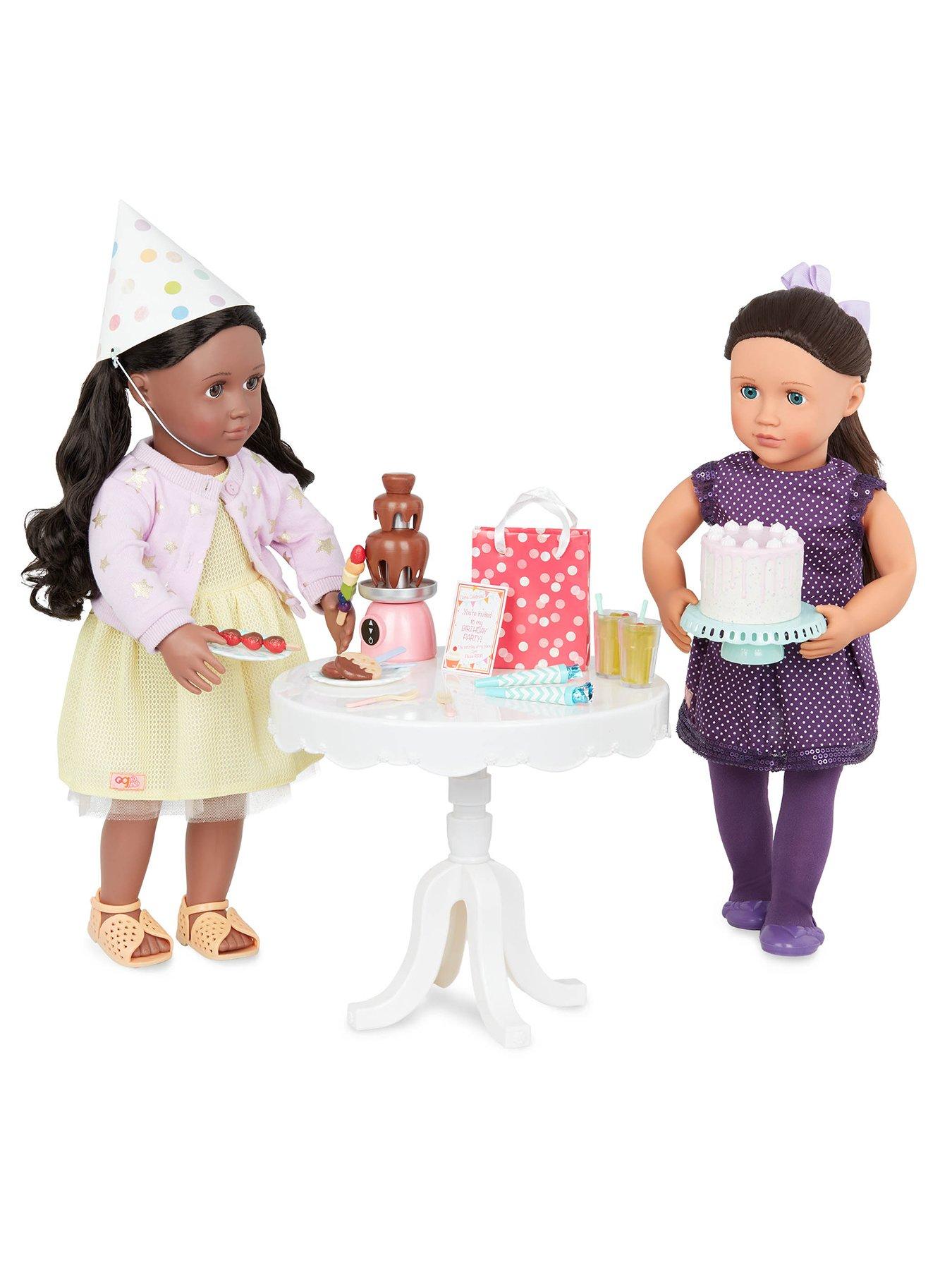 Our Generation Party Time | 46cm Doll Birthday Table Set | Littlewoods