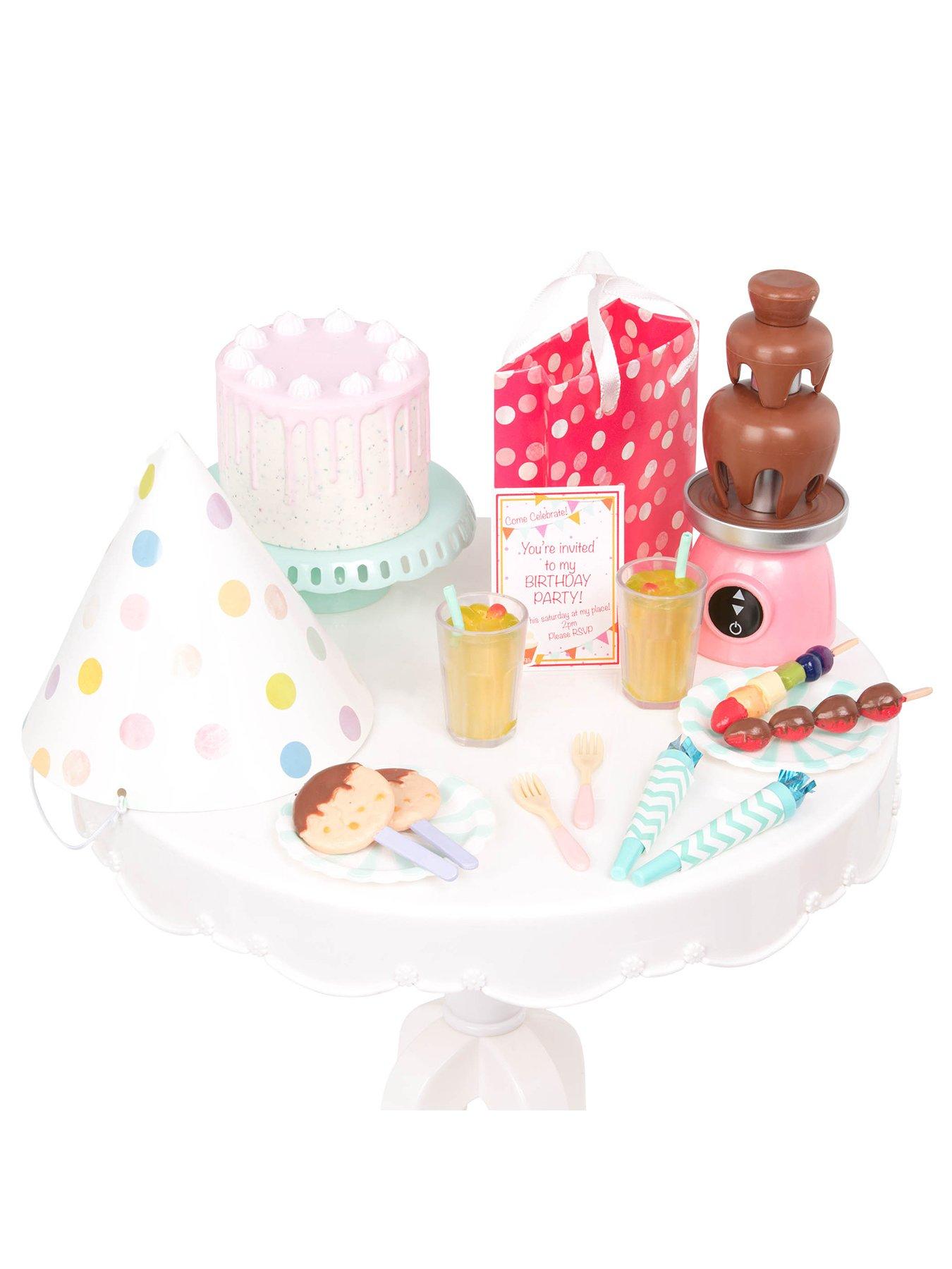 Our Generation Party Time | 46cm Doll Birthday Table Set | Littlewoods