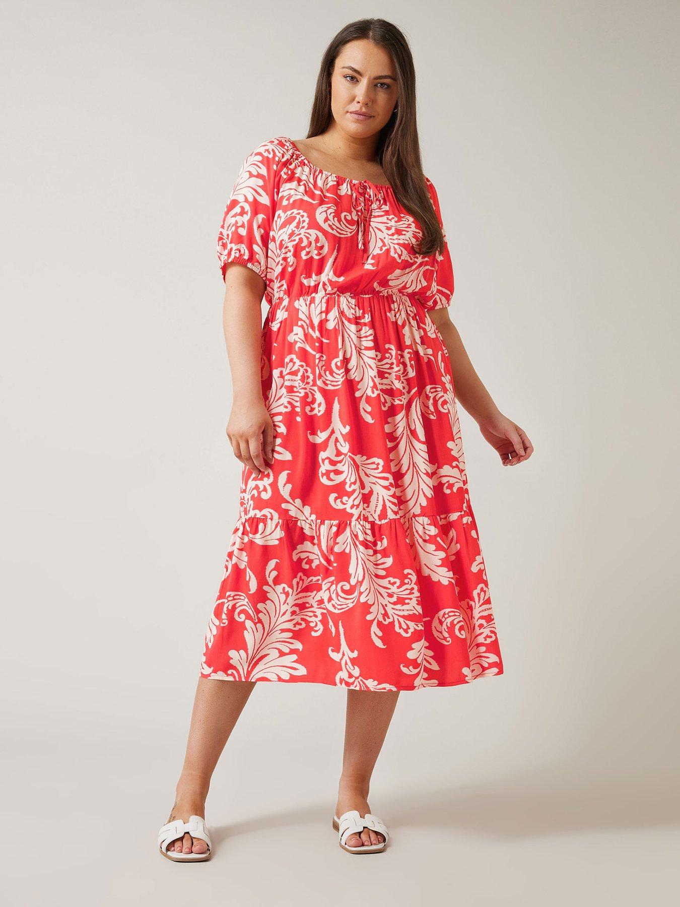 Evans Gypsy Dress - Red | littlewoods.com