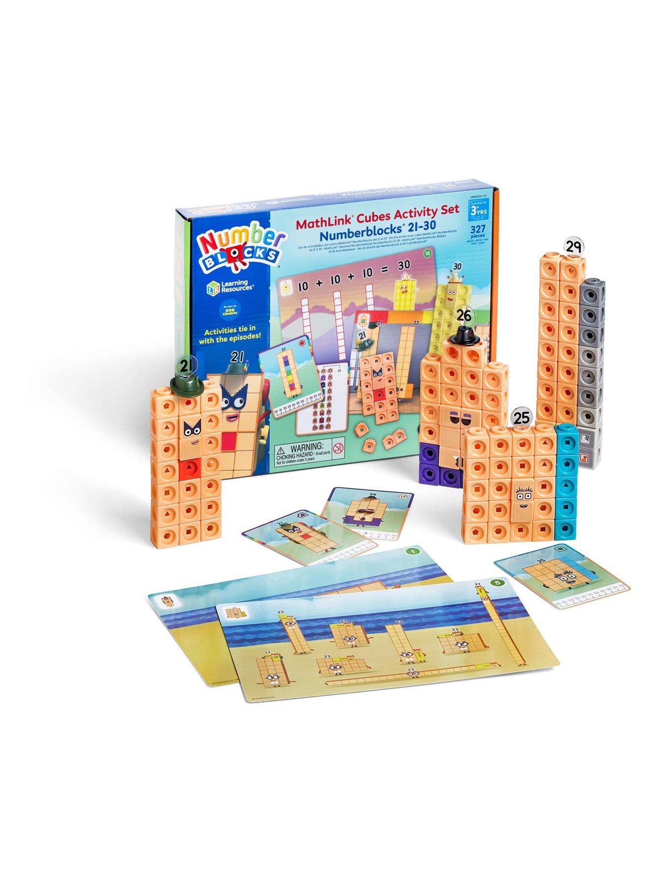 LEARNING RESOURCES Mathlink Cubes Numberblocks 21-30 Activity Set ...