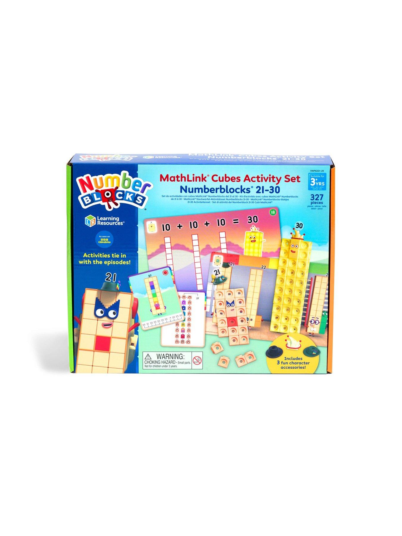 LEARNING RESOURCES Mathlink Cubes Numberblocks 21-30 Activity Set ...