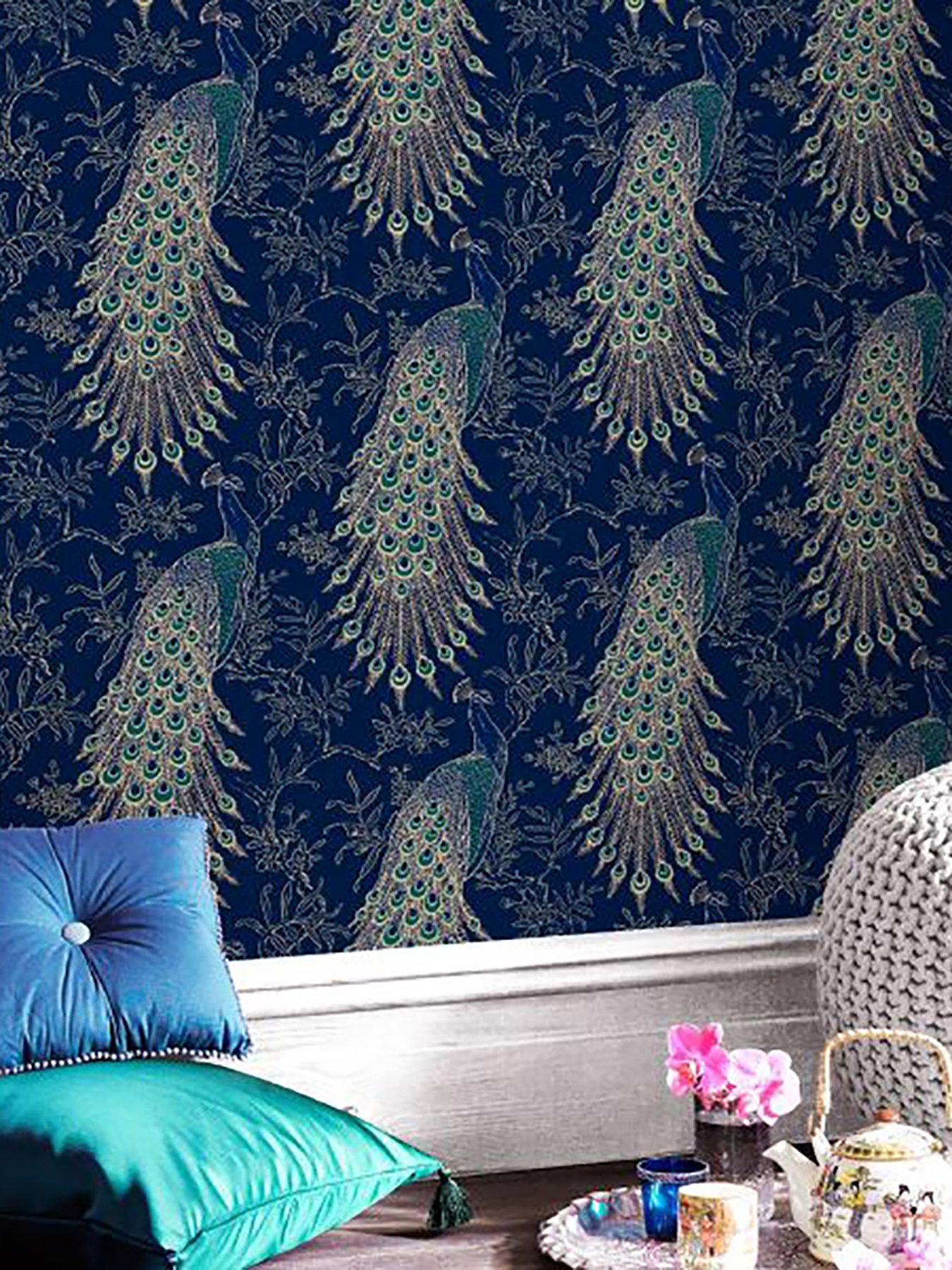 Rasch Peacock Wallpaper | Littlewoods