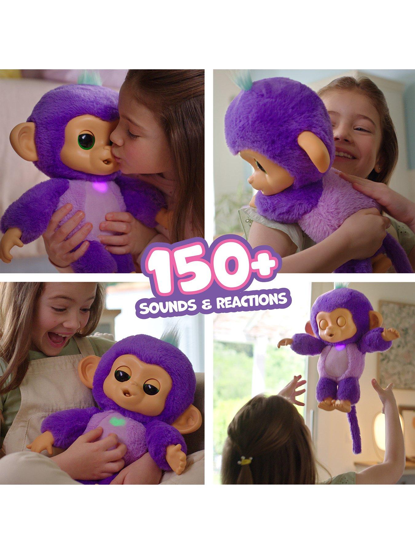 Fingerlings Care 'n' Cuddles Interactive Baby Monkey Plush Toy ...