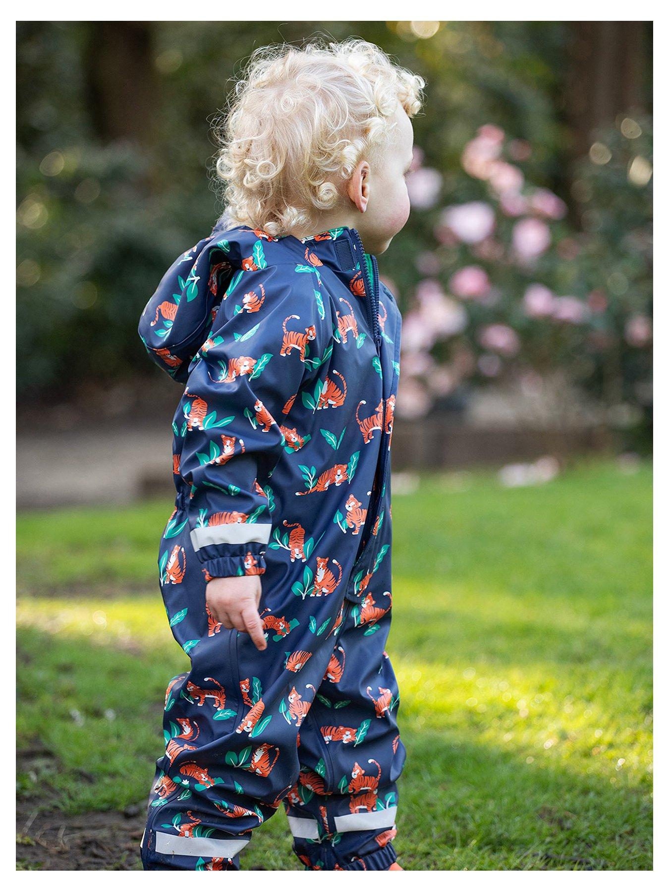 Frugi Printed Puddle Buster All In One - Navy | Littlewoods