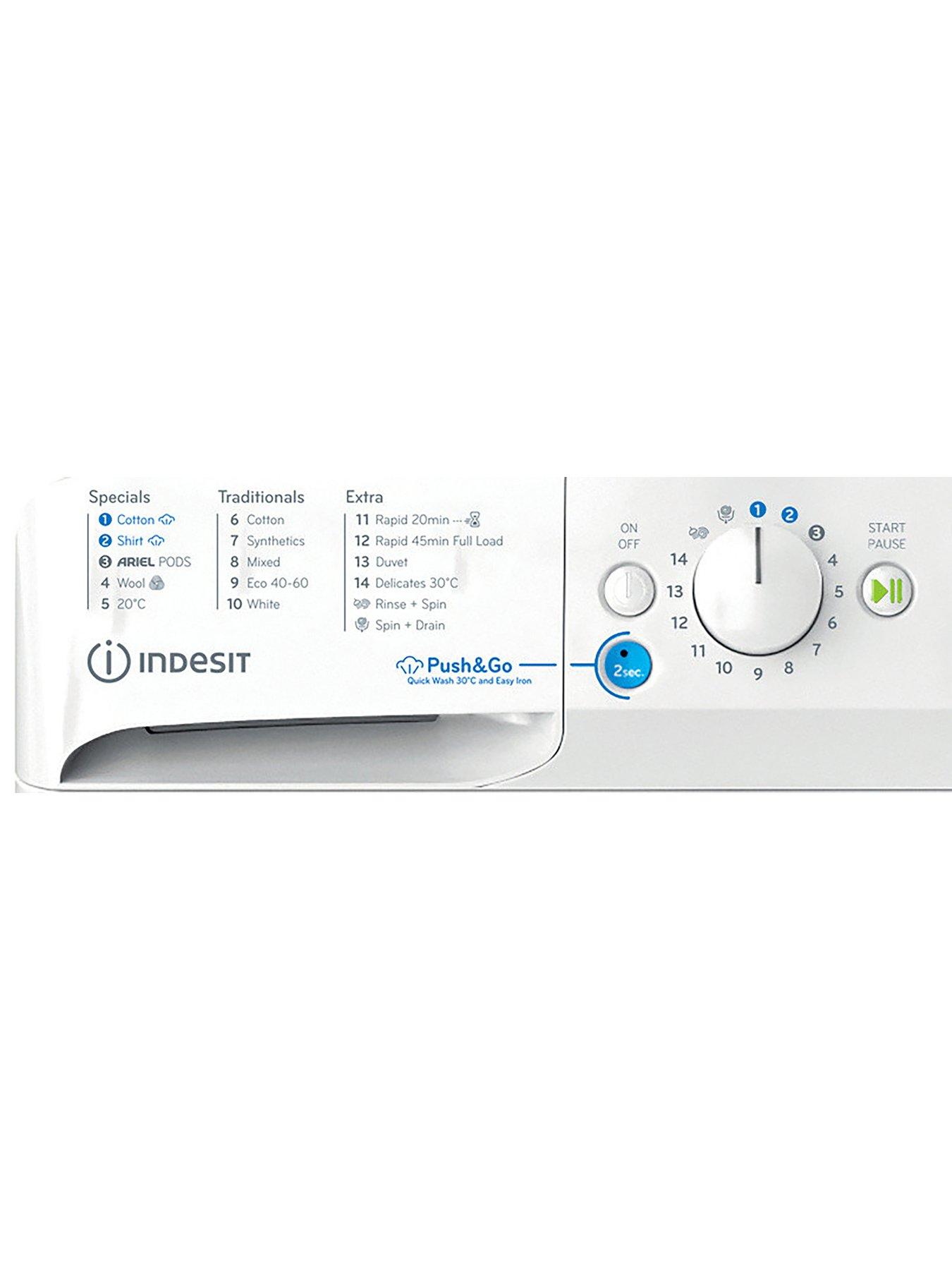 Indesit Innex Steam Push&Go BWE91496XWVUK 9kg Washing Machine - White ...