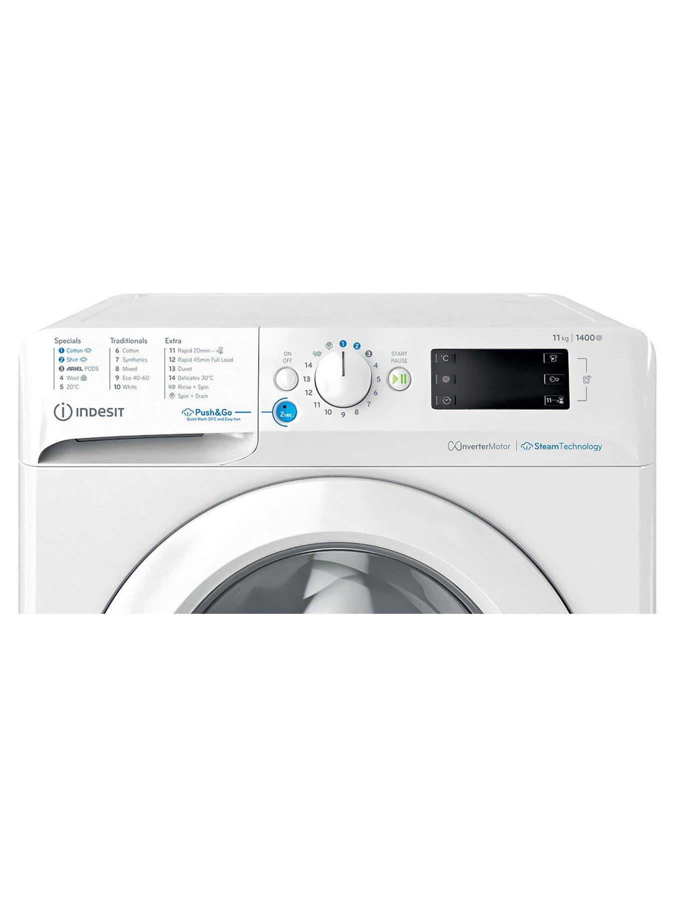 Indesit Innex Steam Push&Go BWE111496XWVUK 11kg Washing Machine - White ...