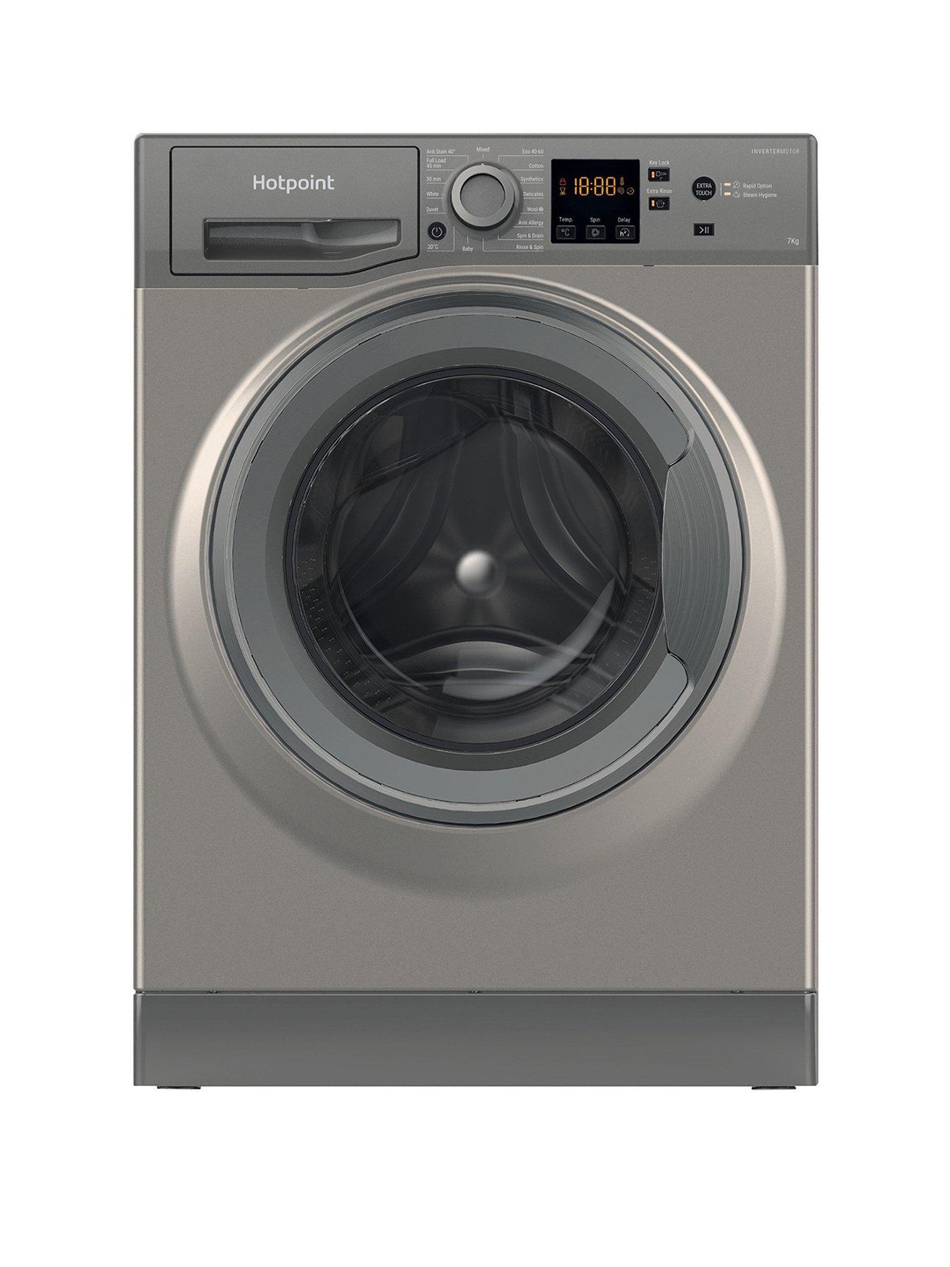 Hotpoint Anti-Stain NSWM7469GGUK 7kg Load, 1400 Spin Washing Machine ...