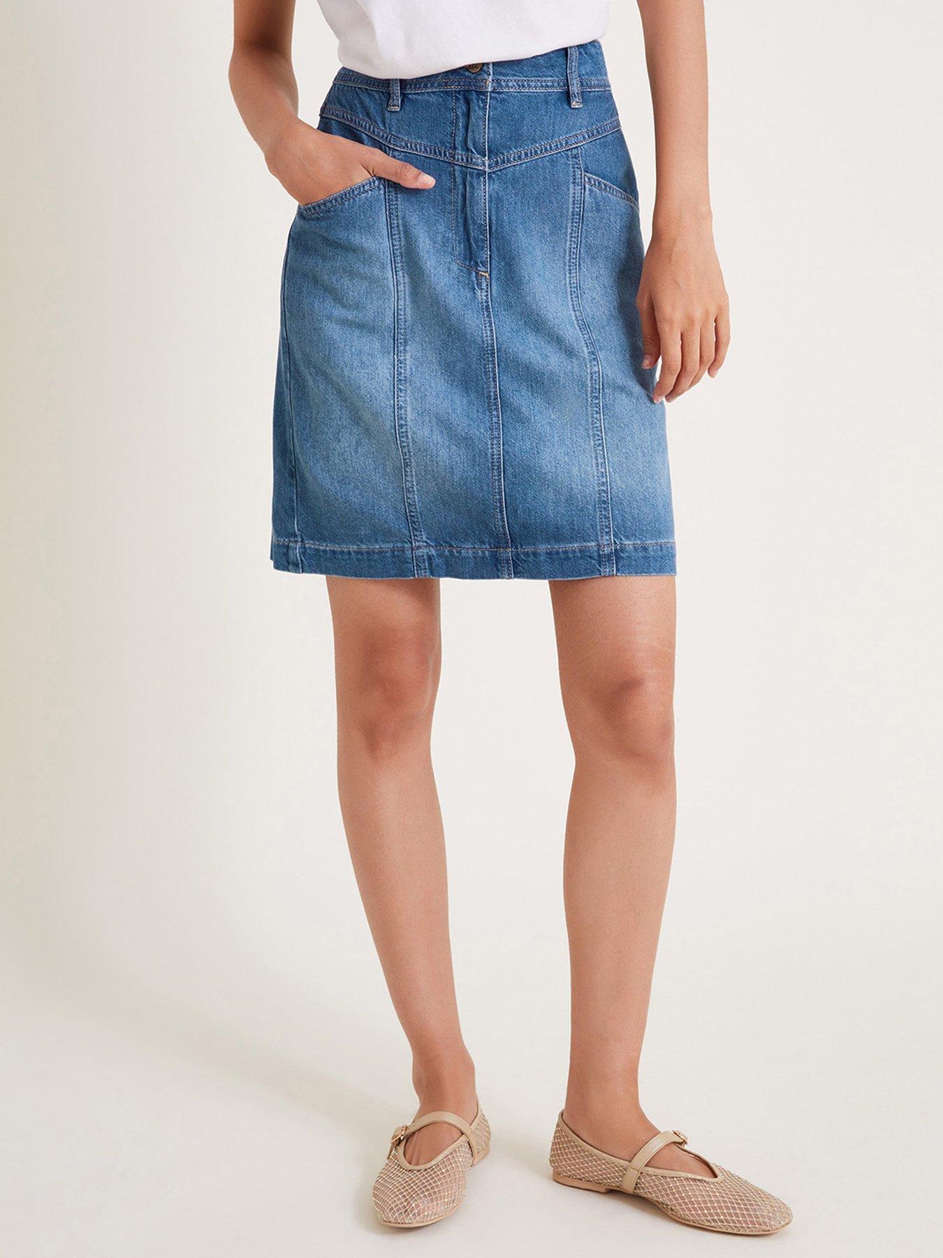 Monsoon Anisa Denim Skirt | littlewoods.com