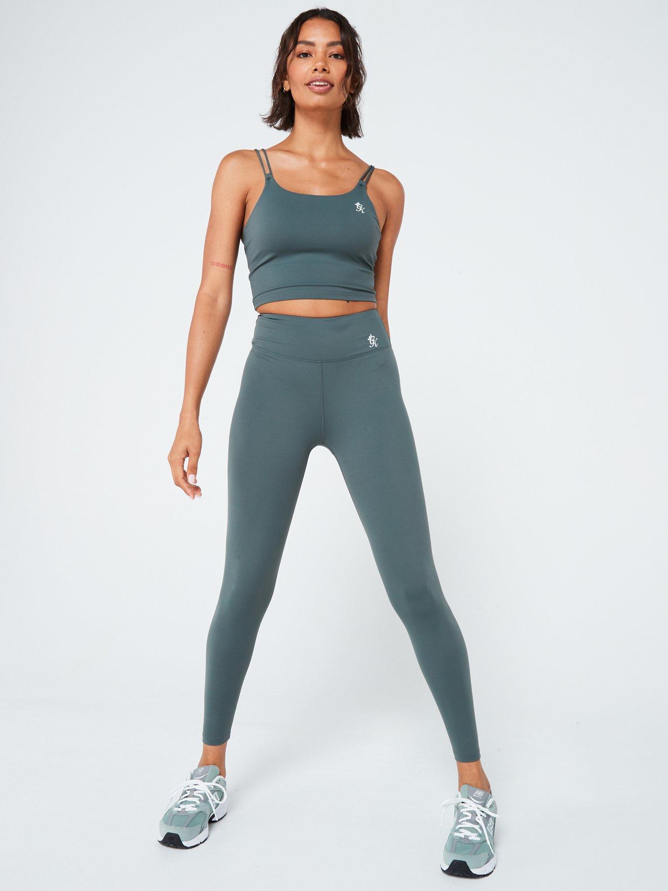 Gym King Womens 365 Leggings - Green Smoke | Littlewoods
