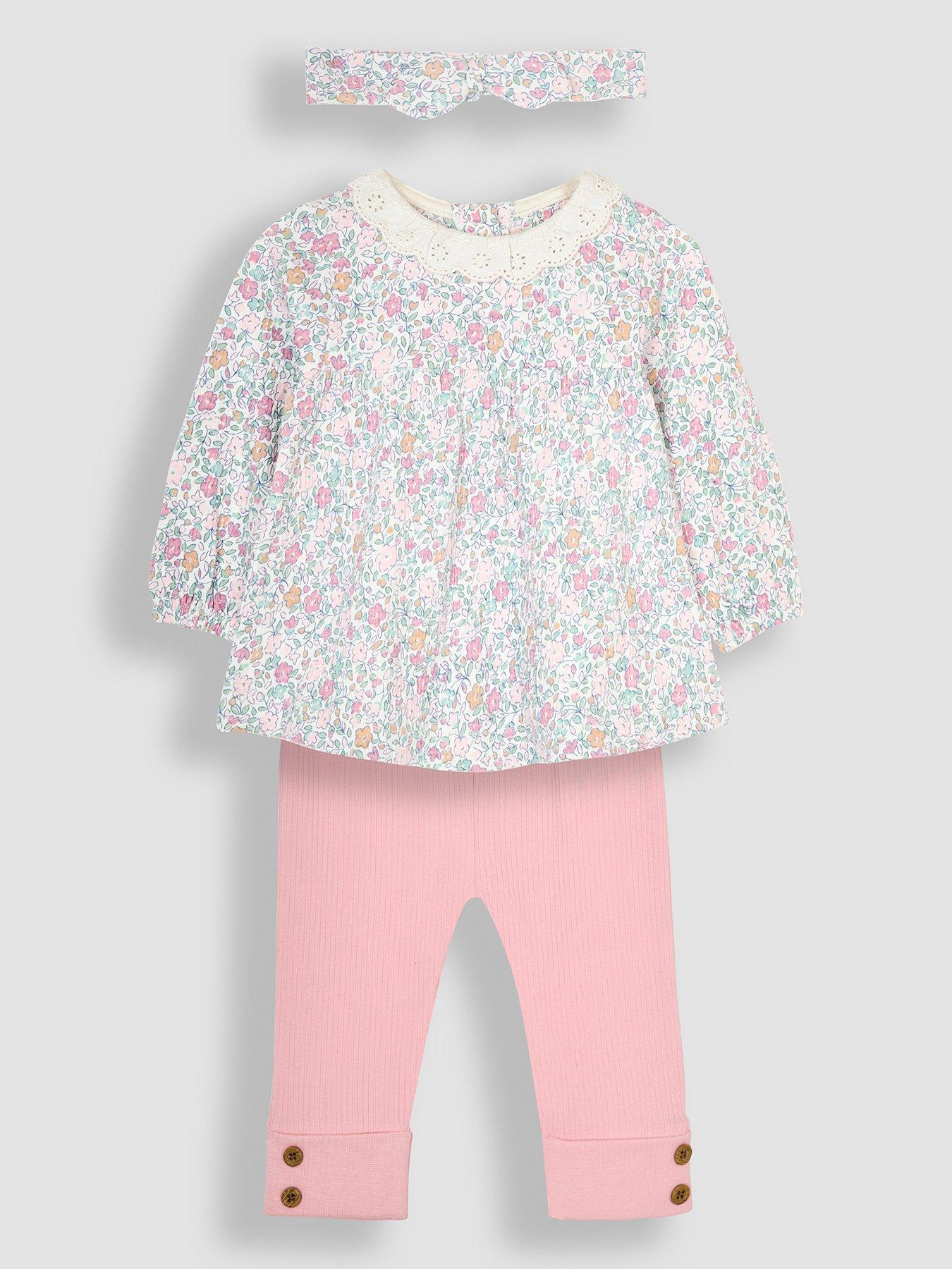 JoJo Maman Bebe Girls 3 - Piece Ditsy Floral Tunic and Legging Set ...